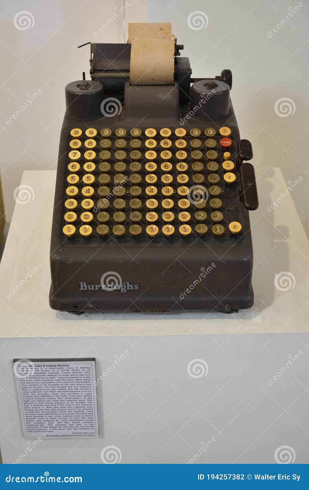 Burroughs Class 9 Adding Machine at First United Building Museum in ...