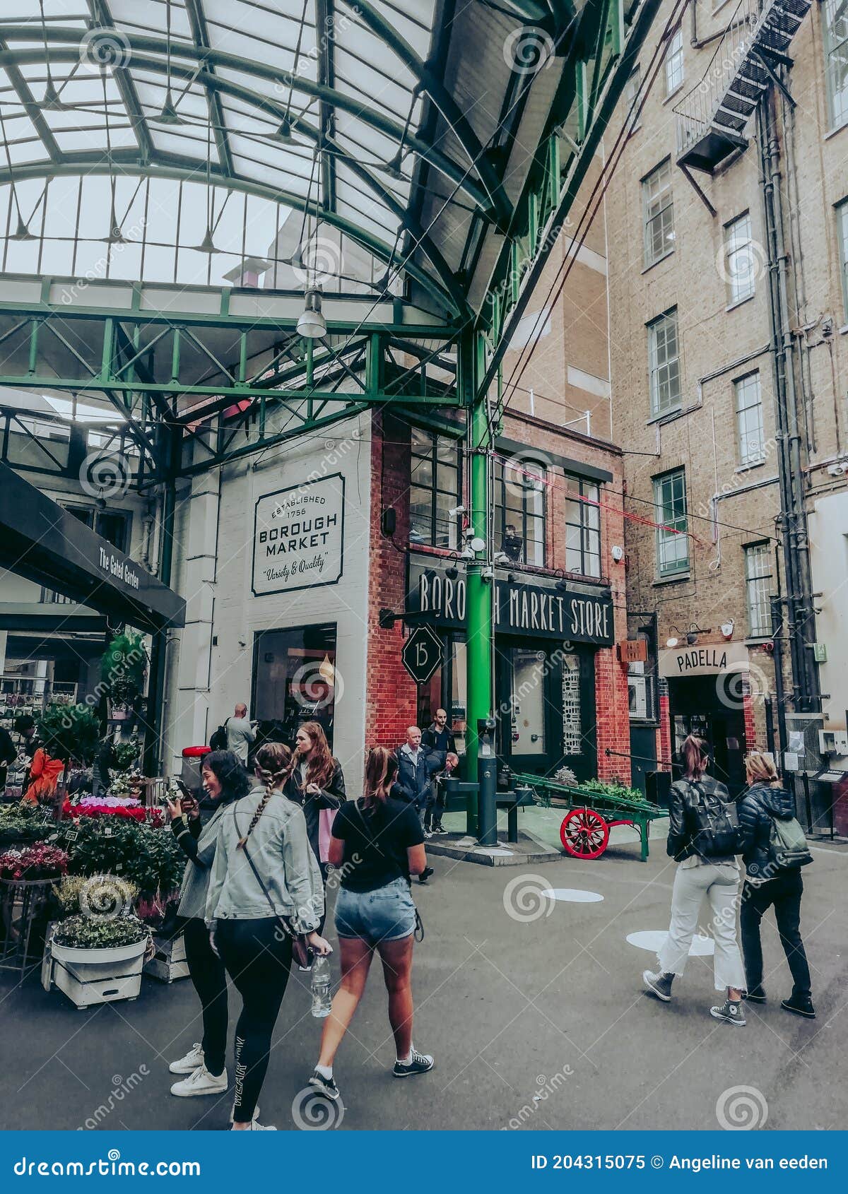 Burroughs market in London editorial image. Image of pedestrian - 204315075