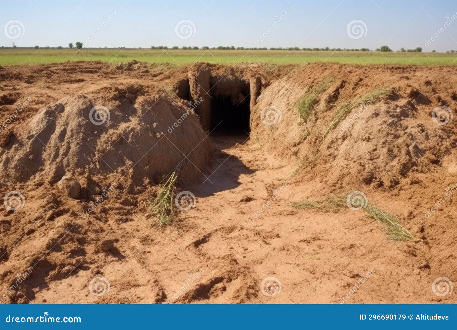 Burrow Entrances in a Brown Mud Field Stock Image - Image of earth ...