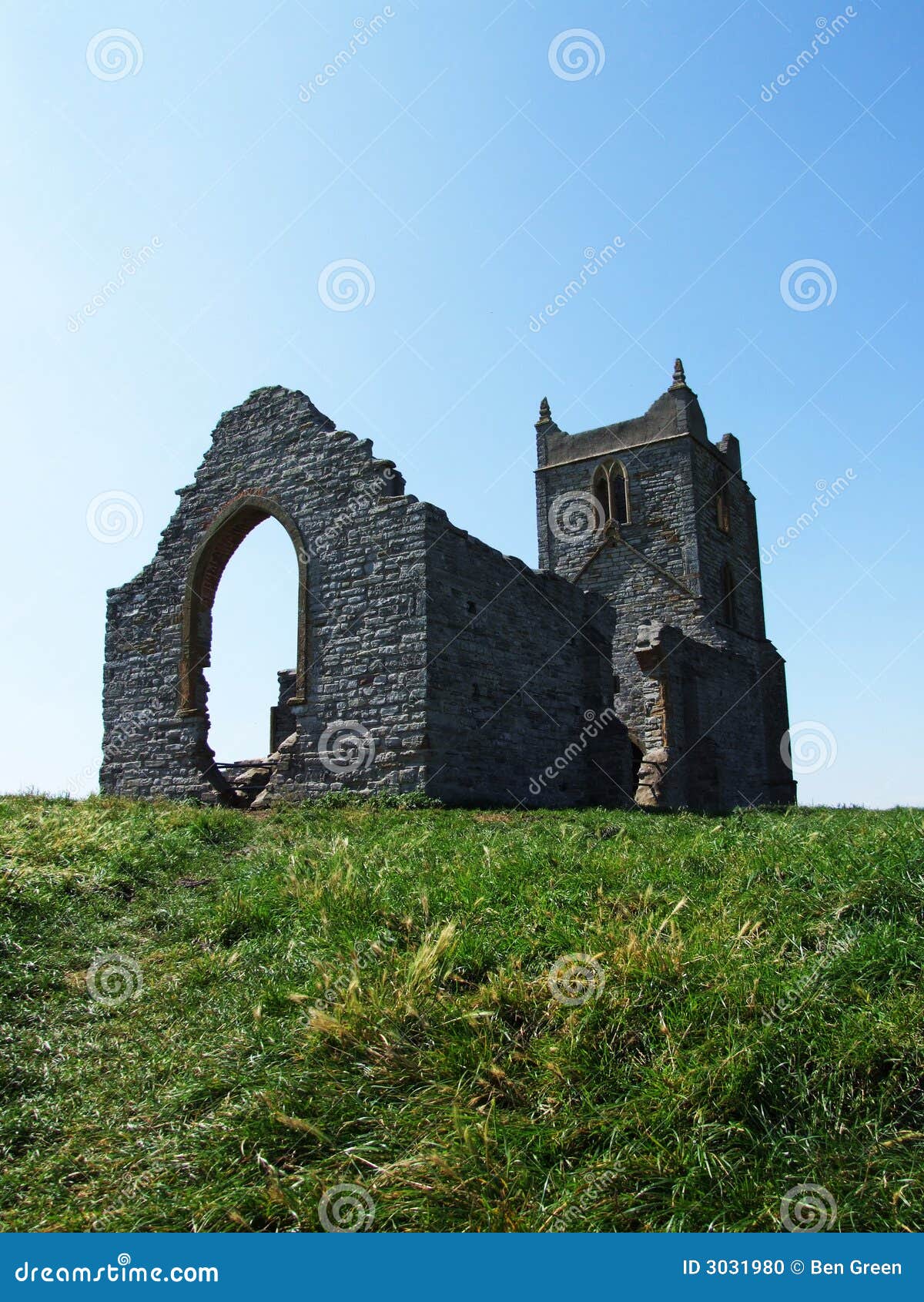 Burrow Mump stock photo. Image of church, visit, somerset - 3031980