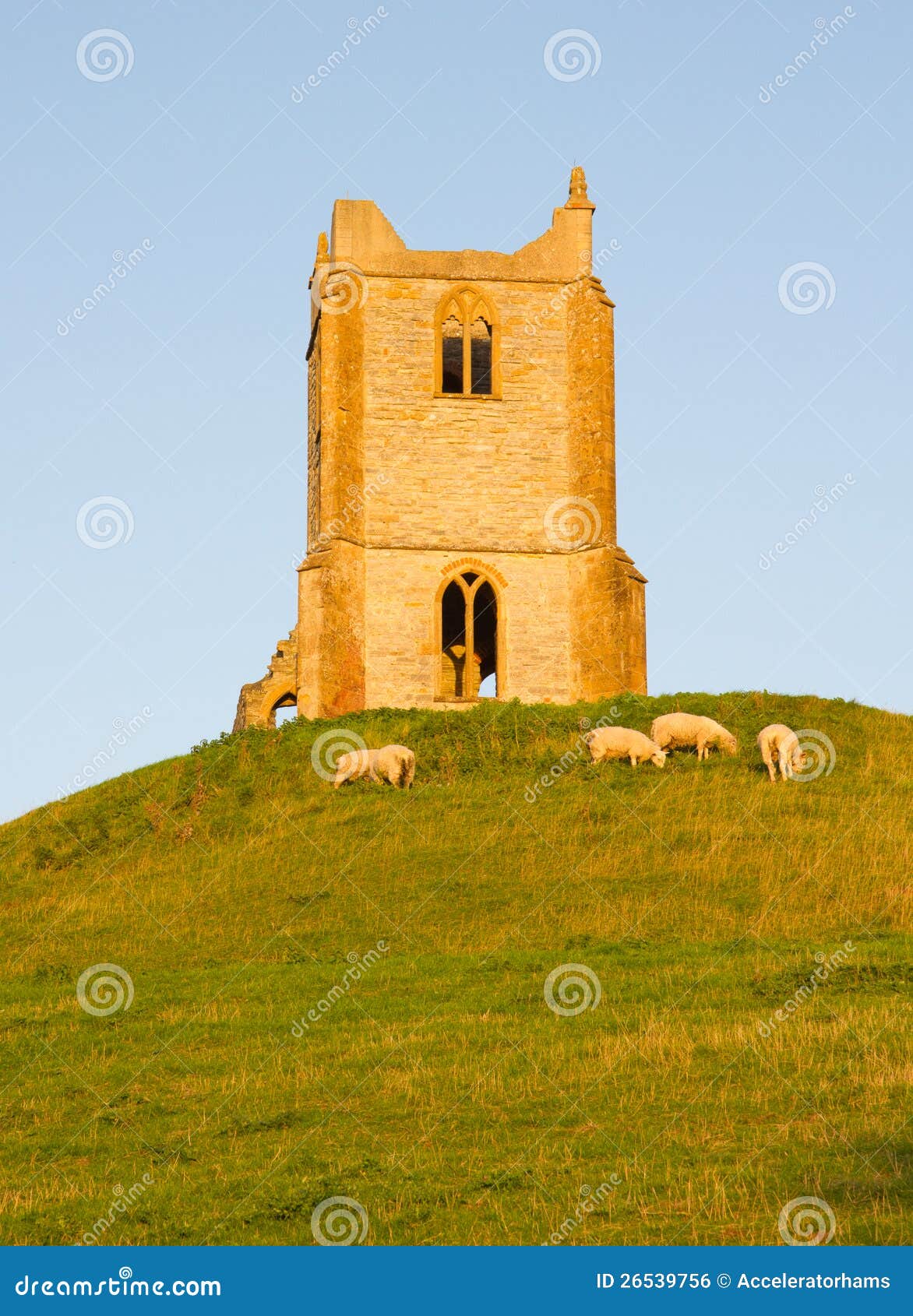 Burrow Mump Somerset stock photo. Image of kingdom, architecture - 26539756