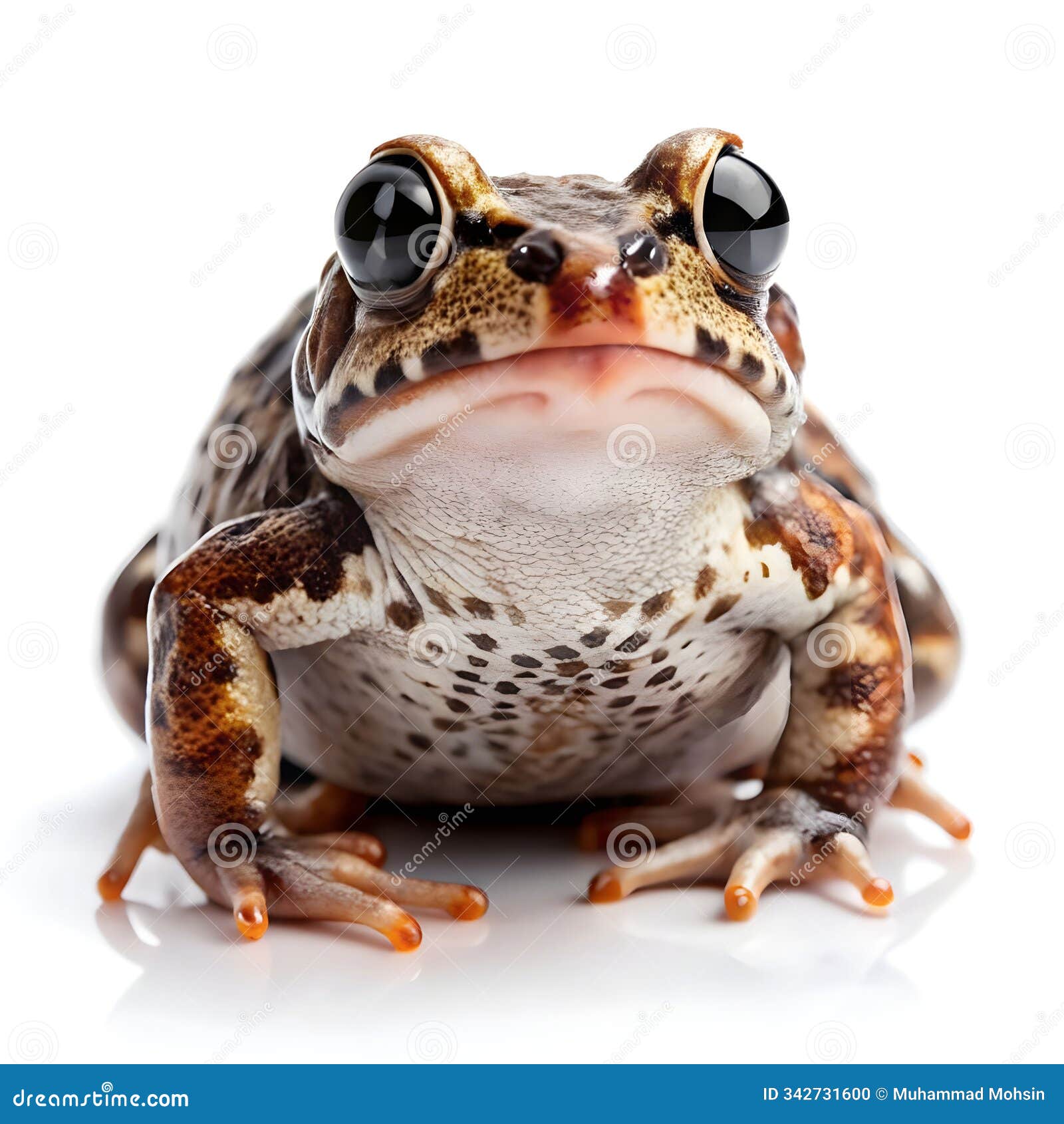Burrowing Frog With White Background Ultra Realistic Stock Photography ...