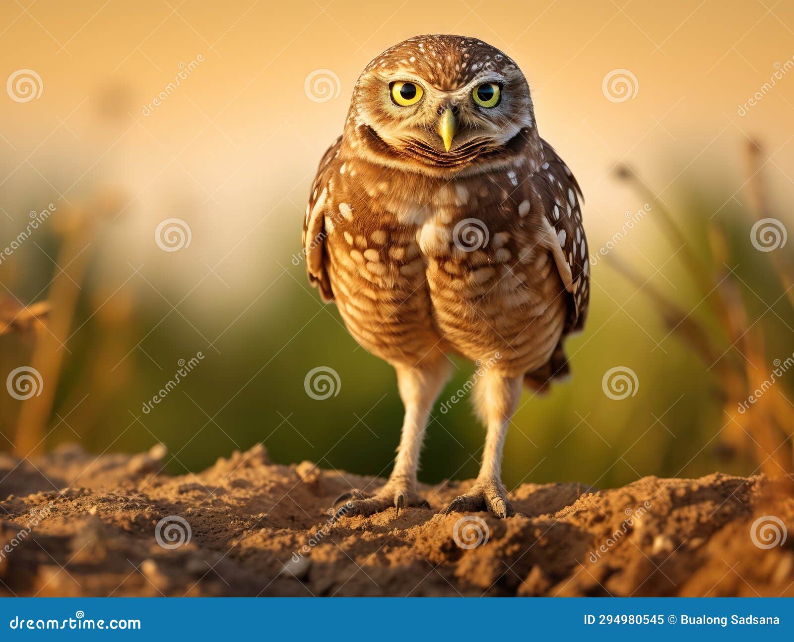 Burrowing Owl stock illustration. Illustration of imagine - 294980545
