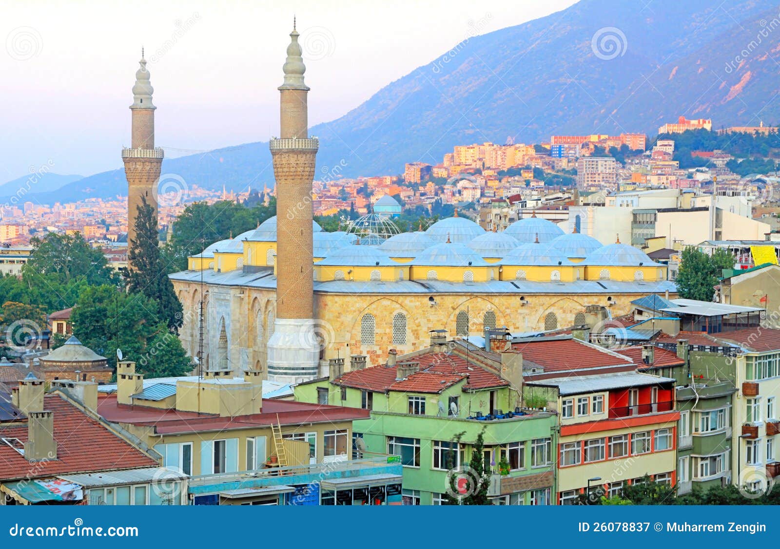 Bursa Grand Mosque stock image. Image of dome, eastern - 26078837