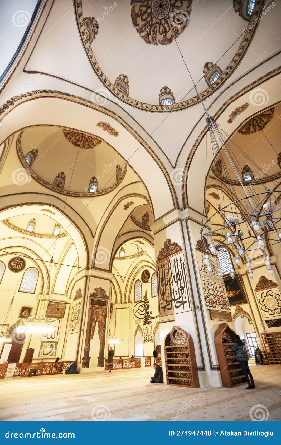 07-04 -2023 Bursa-Turkey: Bursa Grand Mosque Turkish Grand Mosque ...