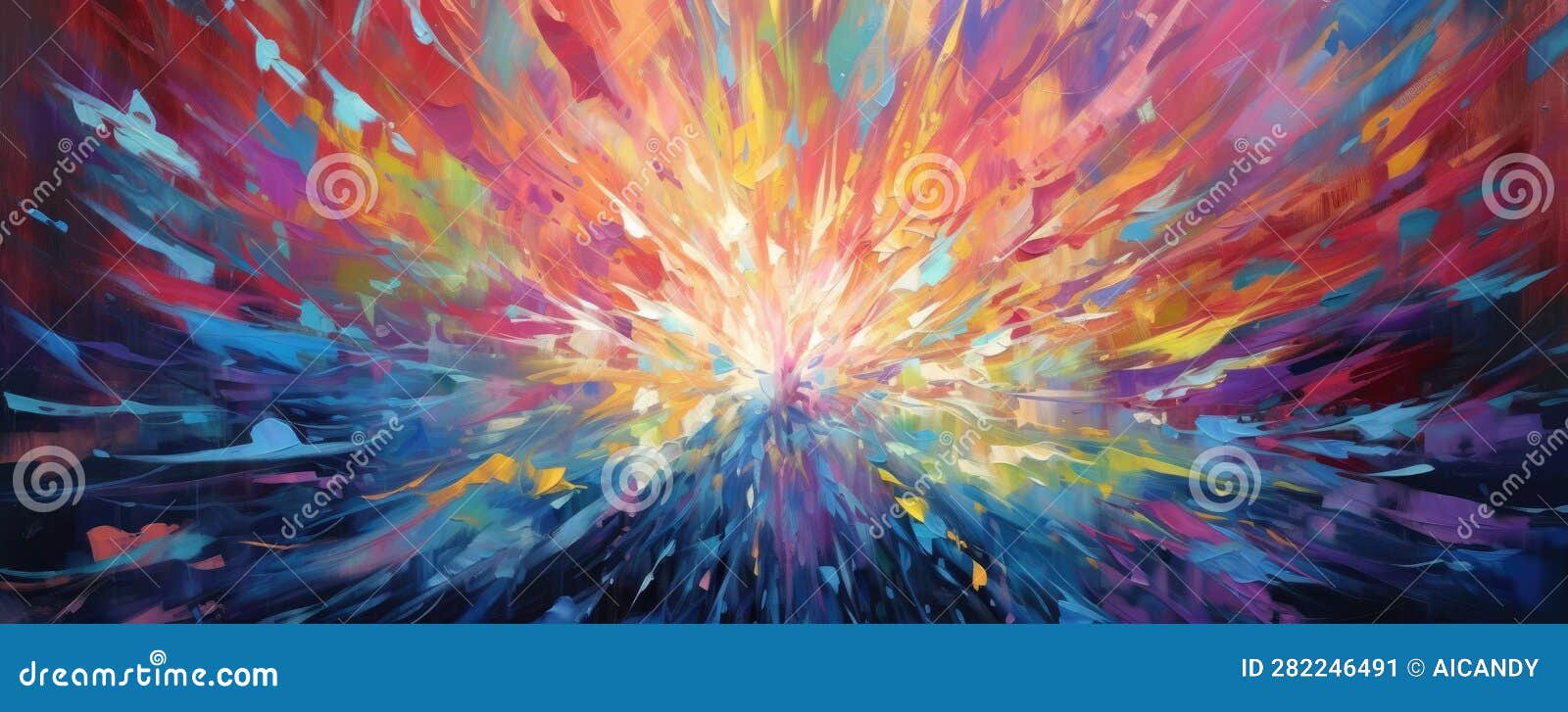 Burst of Abstract Colors Exploding in All Directions, Creating a ...