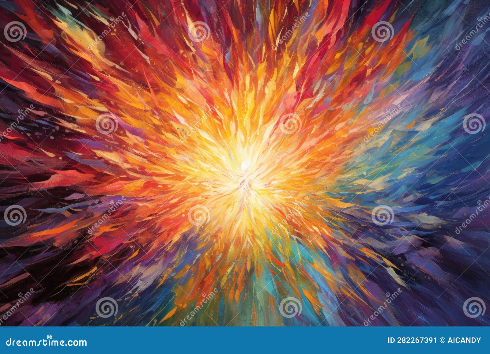 Burst of Abstract Colors Exploding in All Directions, Creating a ...