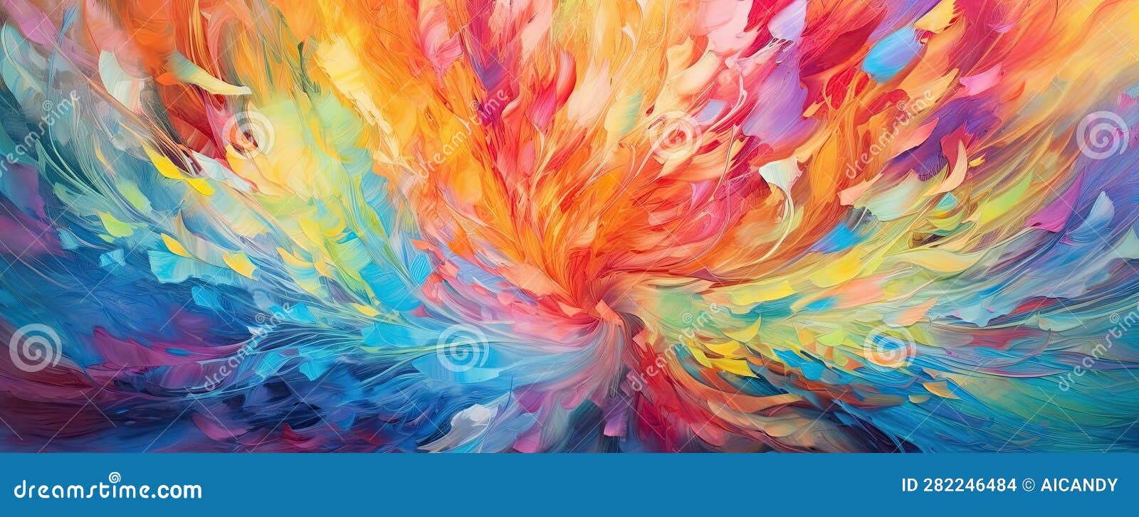 Burst of Abstract Colors Exploding in All Directions, Creating a ...