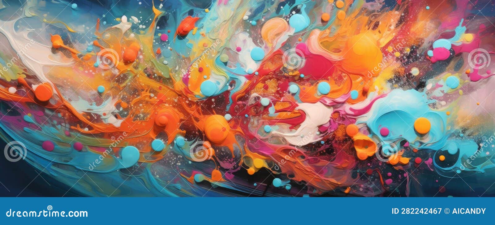 Burst of Abstract Colors and Patterns on a Vibrant Background, Creating ...