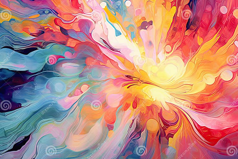 Burst of Abstract Colors and Patterns on a Vibrant Background, Creating ...