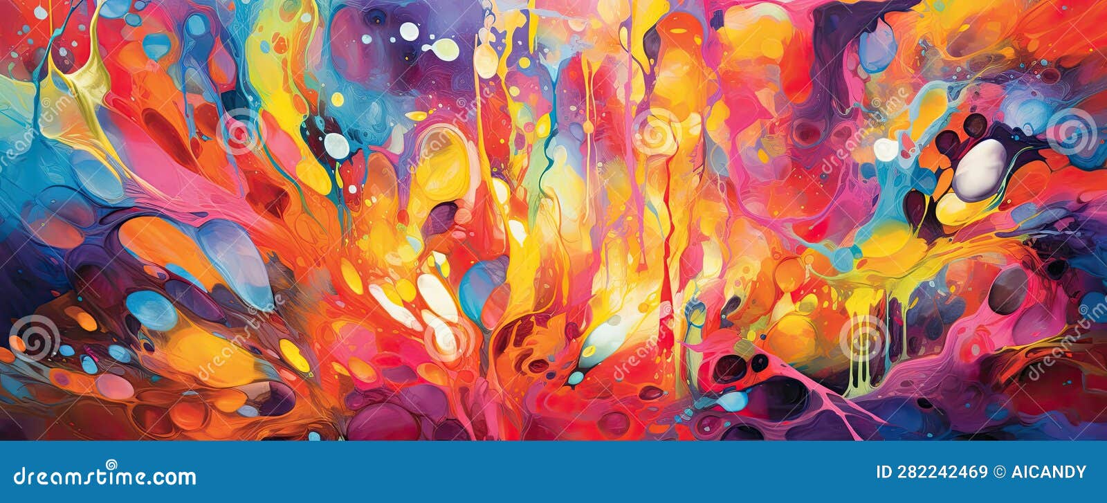 Burst of Abstract Colors and Patterns on a Vibrant Background, Creating ...
