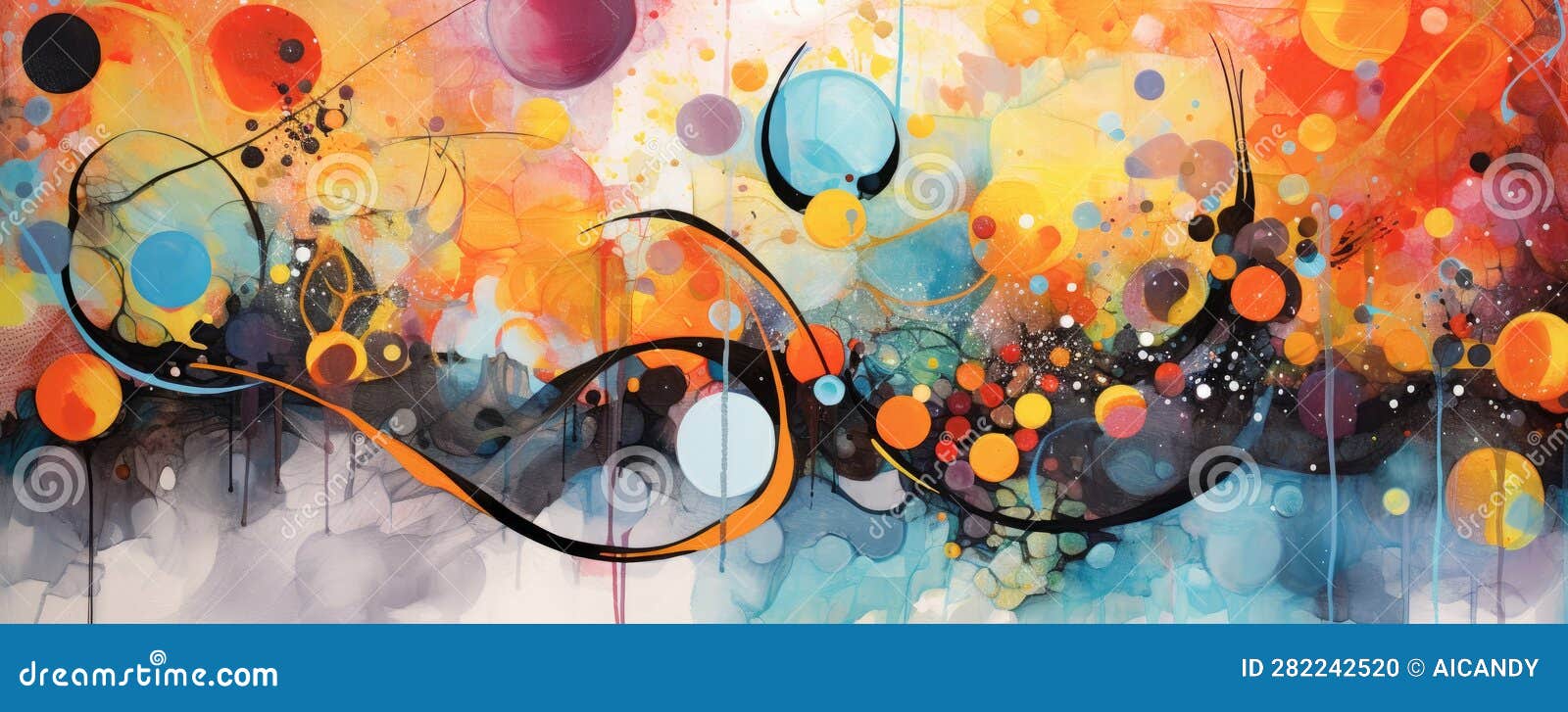 Burst of Abstract Colors and Patterns on a Vibrant Background, Creating ...