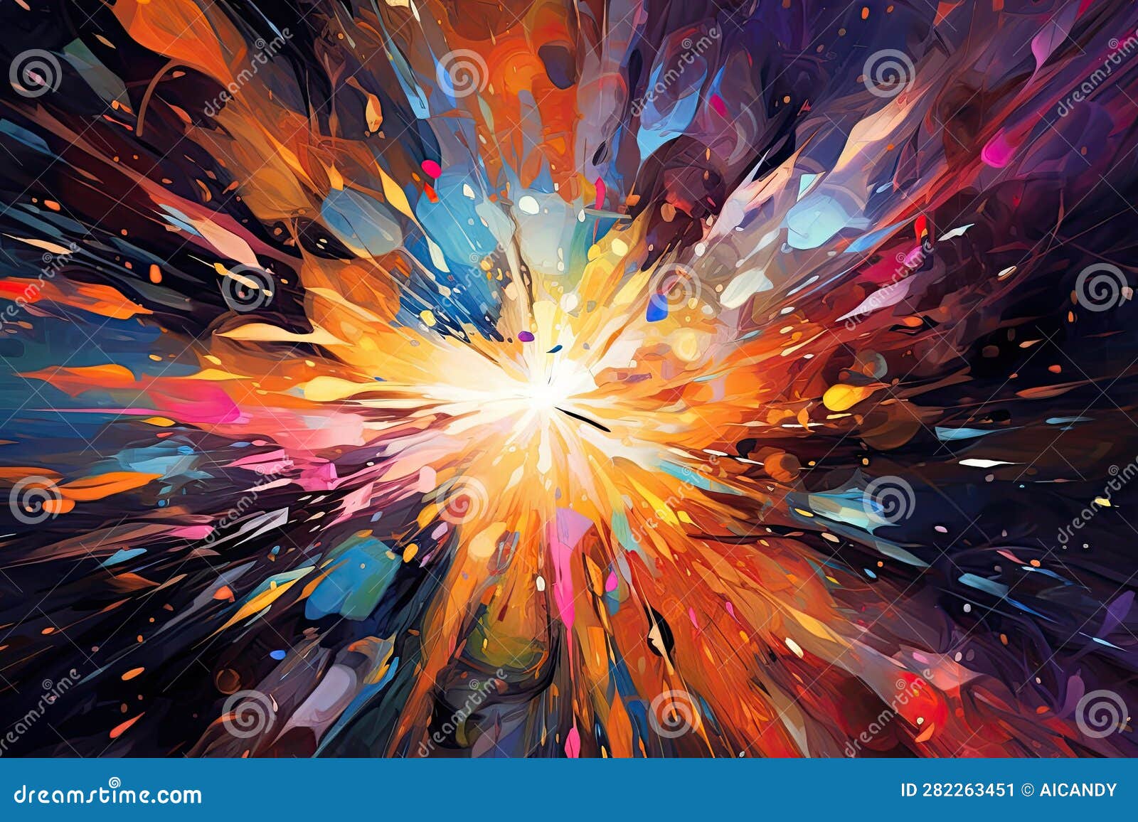 Burst of Abstract Shapes and Colors on a Cosmic Background ...