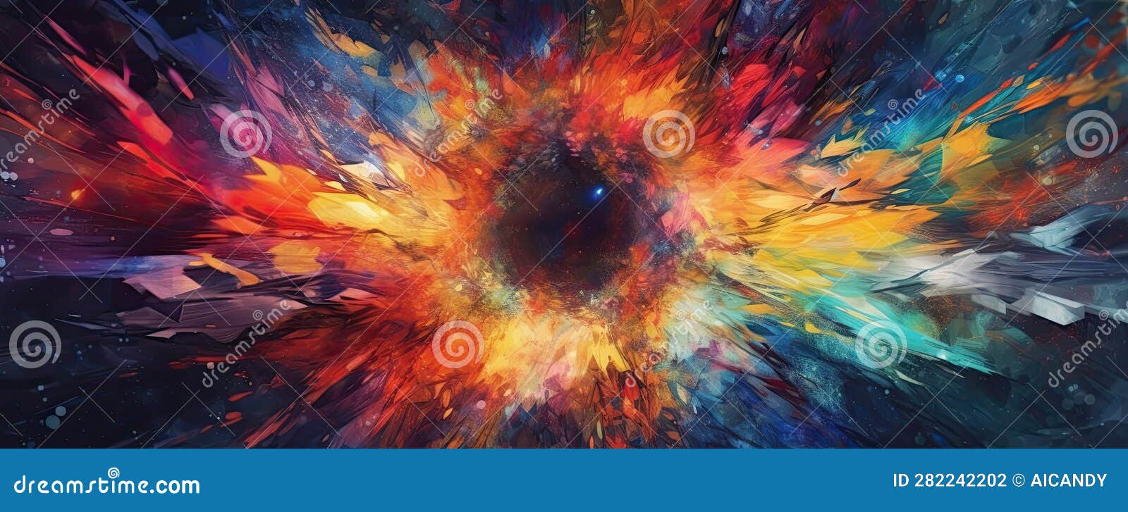 Burst of Abstract Shapes and Colors on a Cosmic Background ...