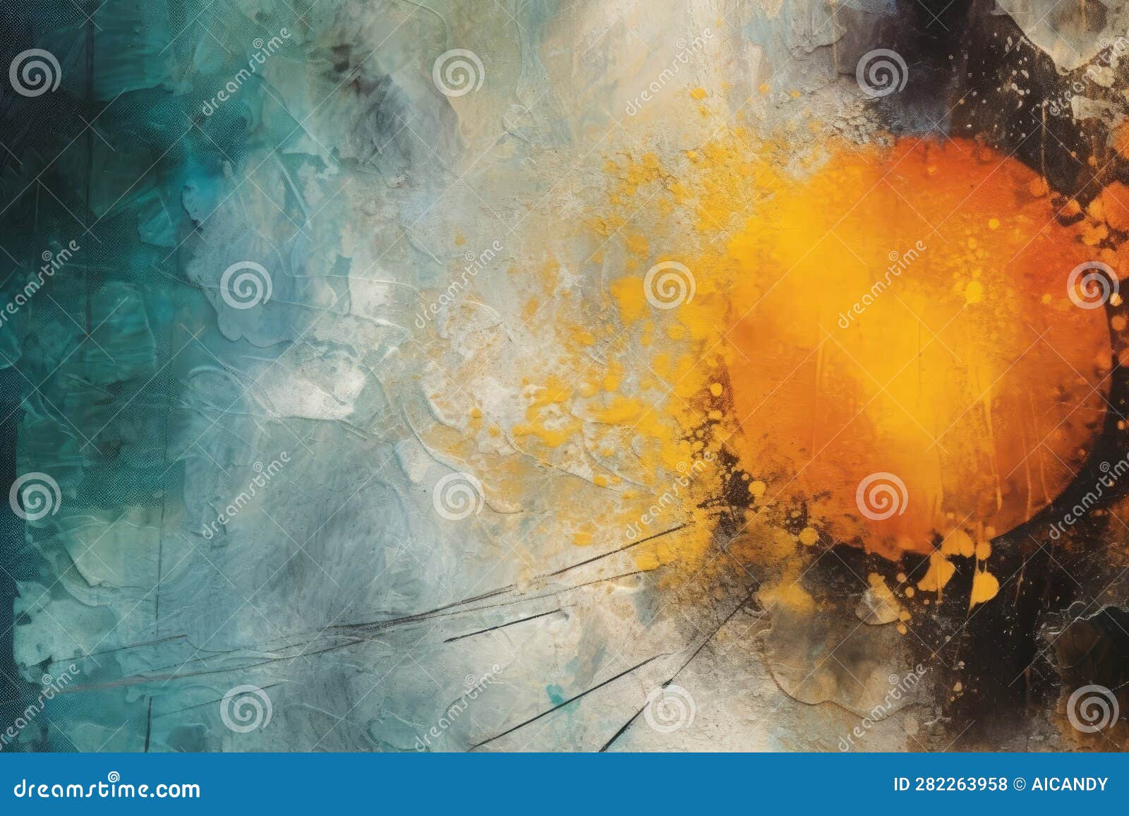 Burst of Abstract Textures and Colors on a Textured Background ...