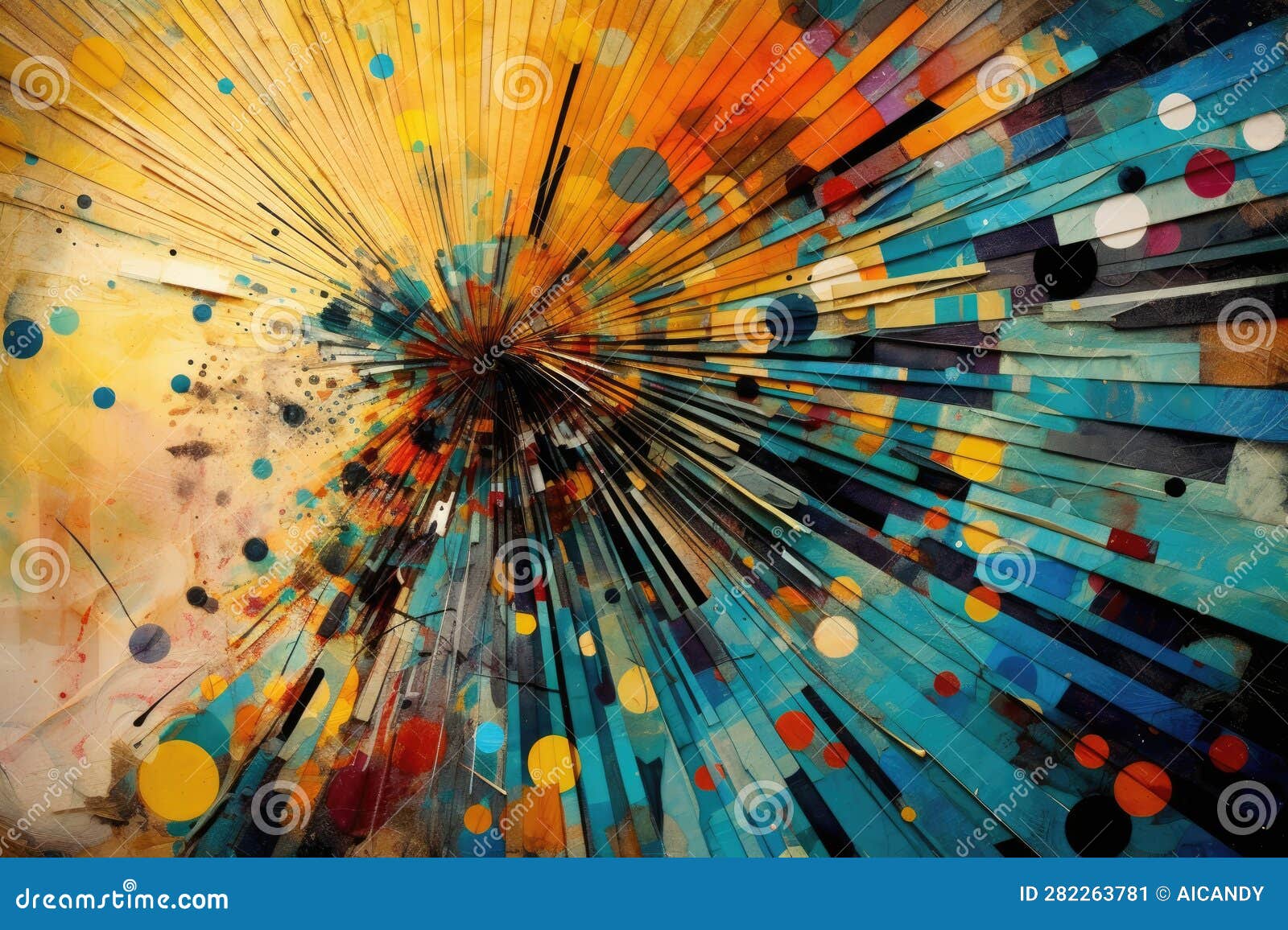 Burst of Abstract Textures and Patterns on a Vibrant Background ...