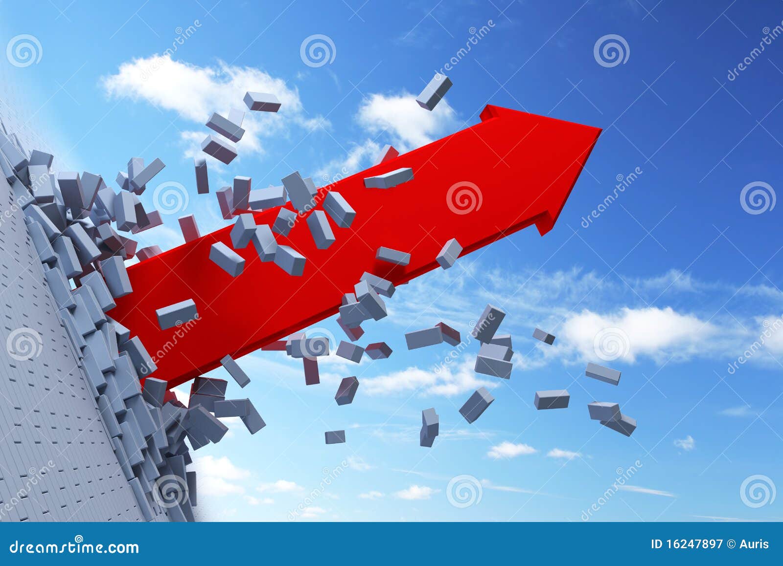 Burst through arrow stock illustration. Illustration of direction ...