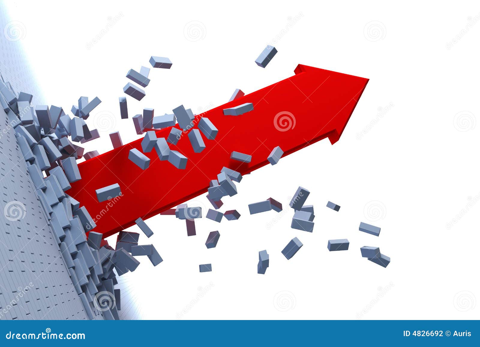 Burst through arrow stock illustration. Illustration of motion - 4826692