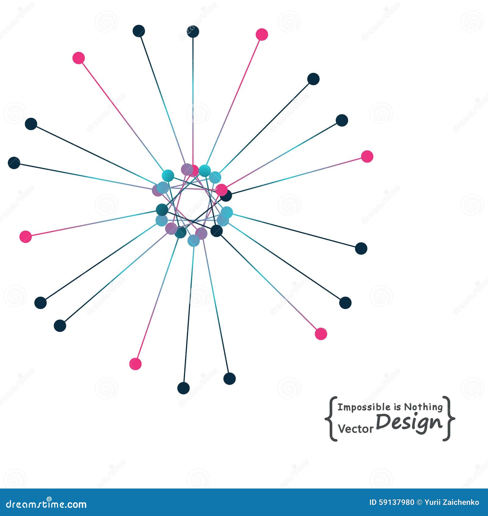 Burst of Atoms. Explosion and Destruction Stock Illustration ...