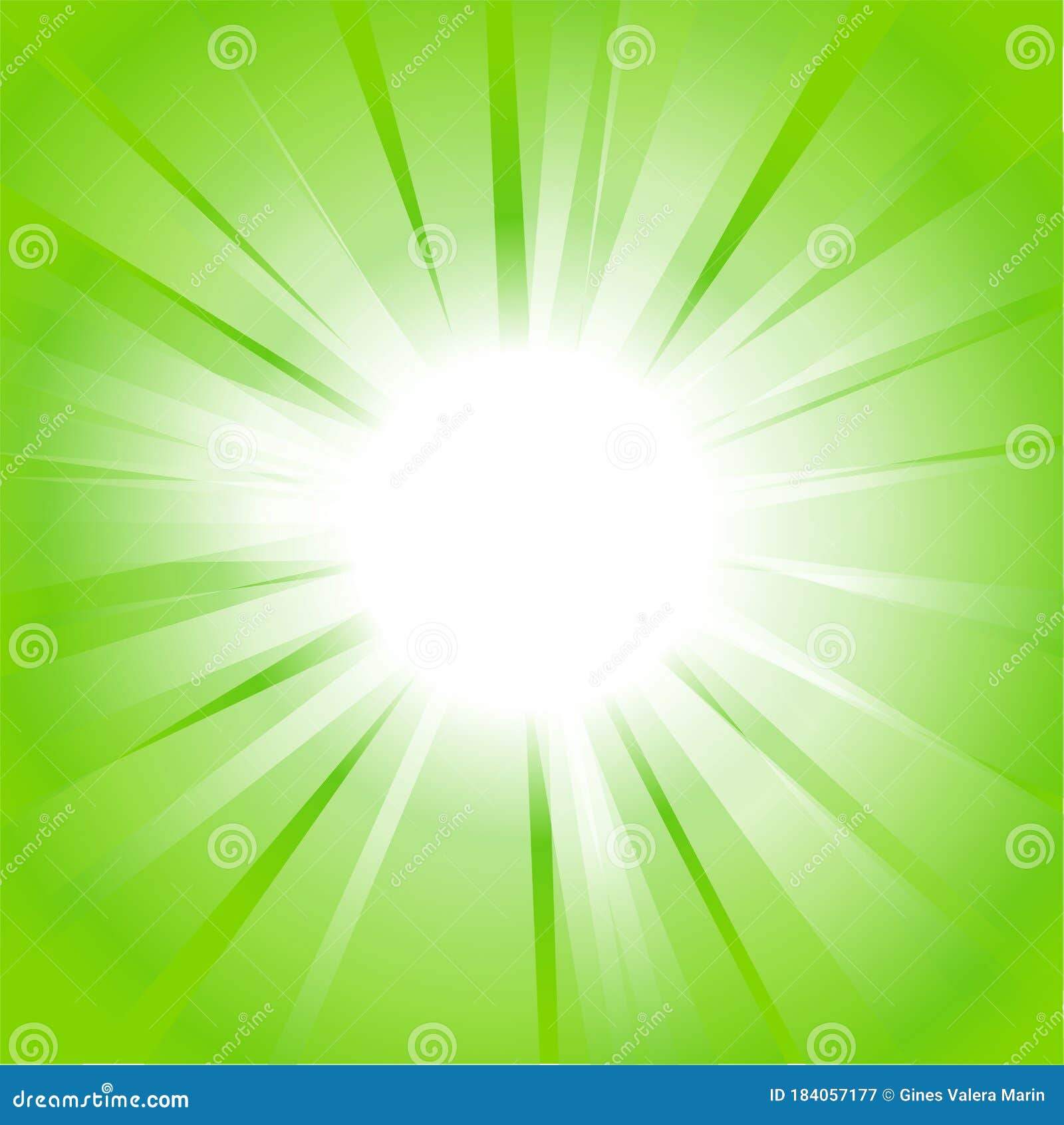 Burst Background in Green Tones with Copy Space Stock Illustration ...