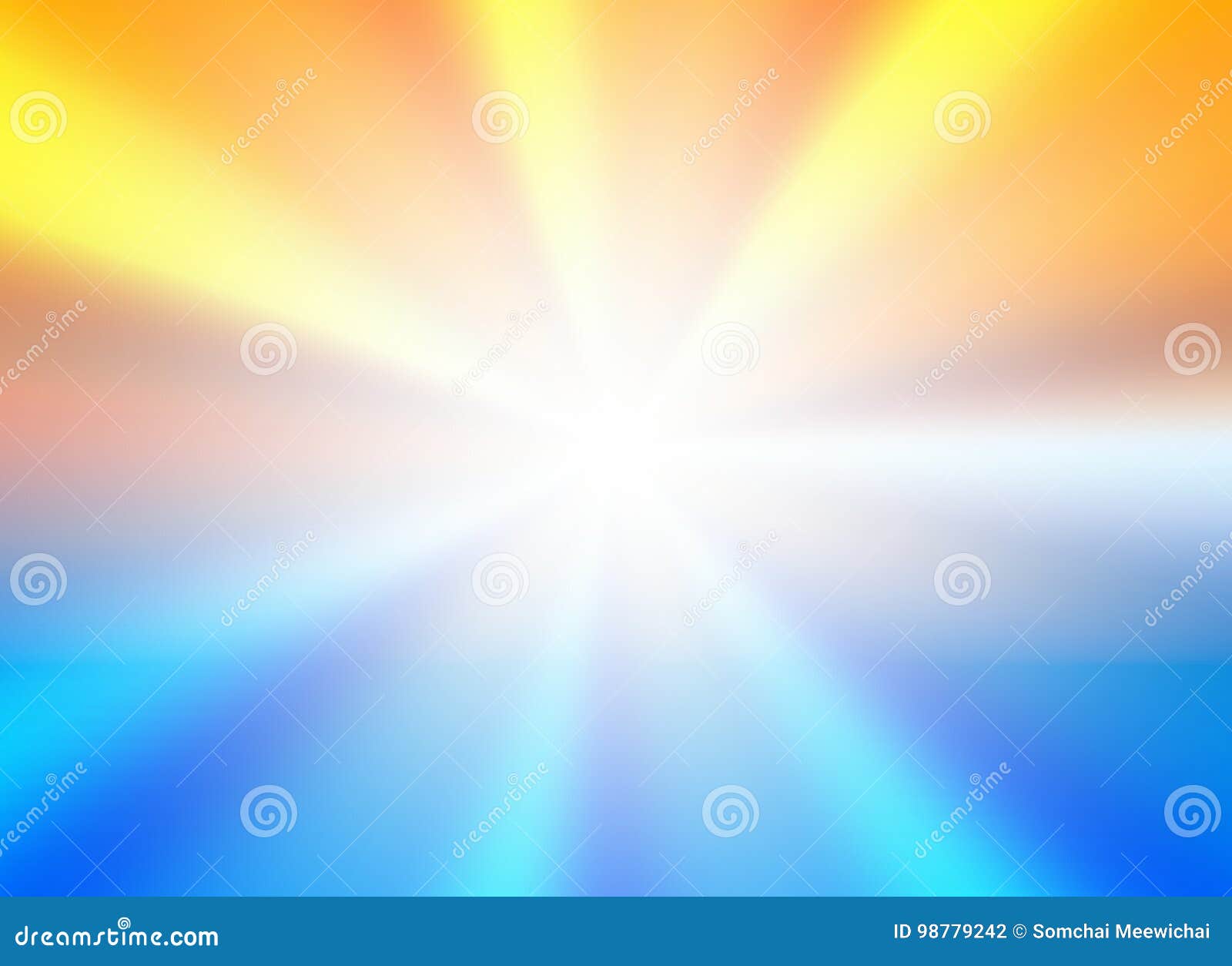 Burst Background for Presentation with Blue and Yellow Mix Color Stock ...