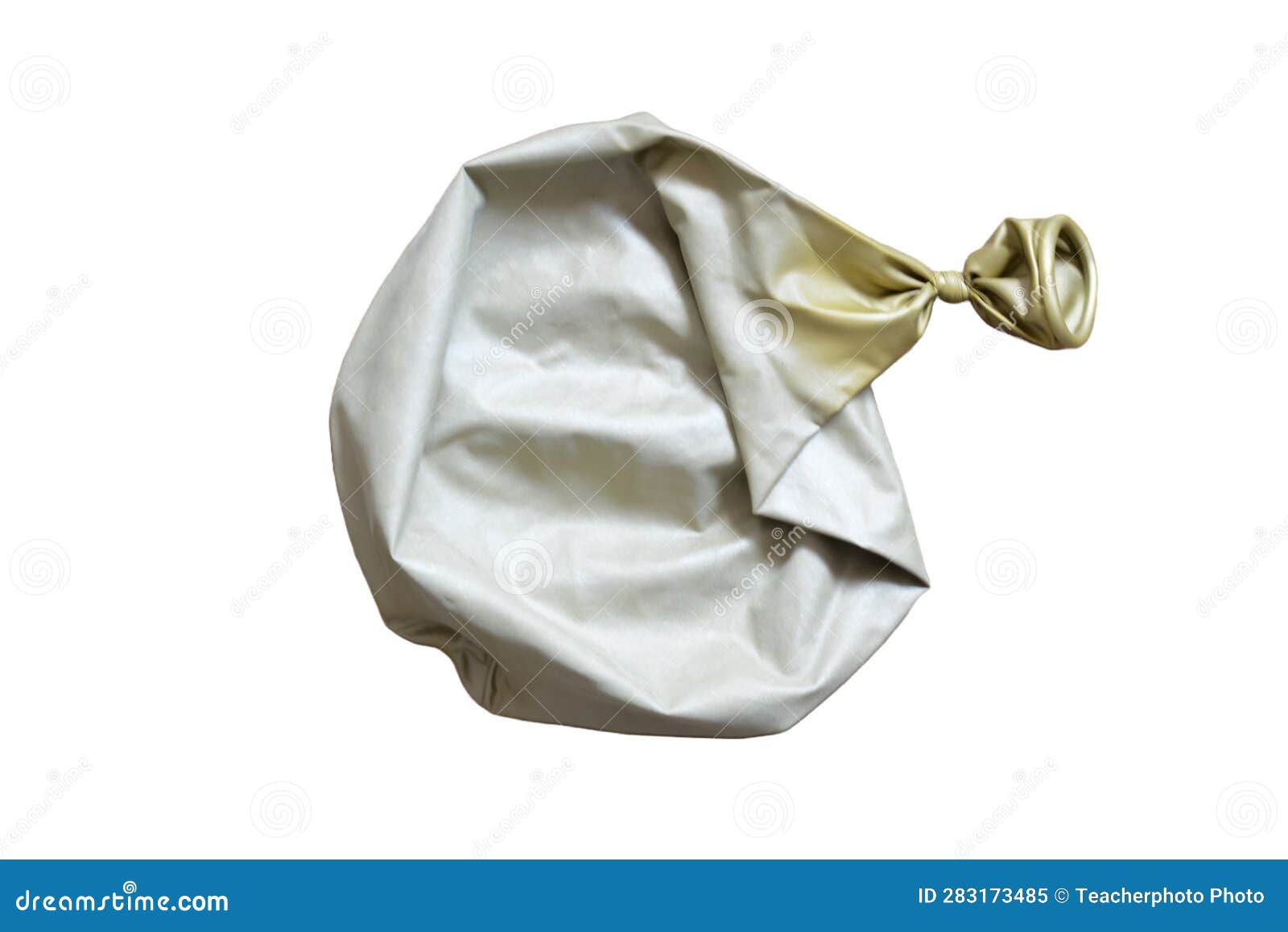 Burst Balloon Isolated on a White Background Stock Image - Image of ...