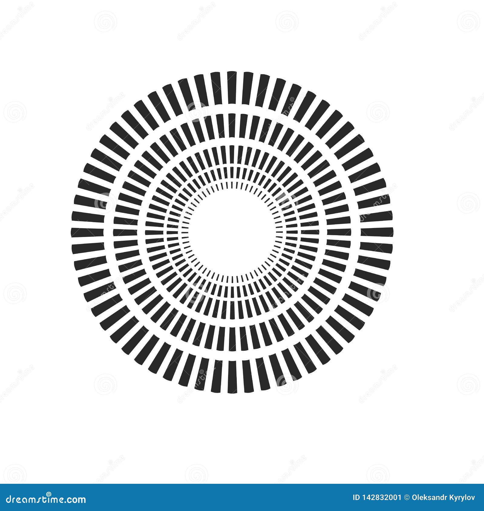 Burst, Beams, Rays Geometric Design Circles. Vector Illustration ...