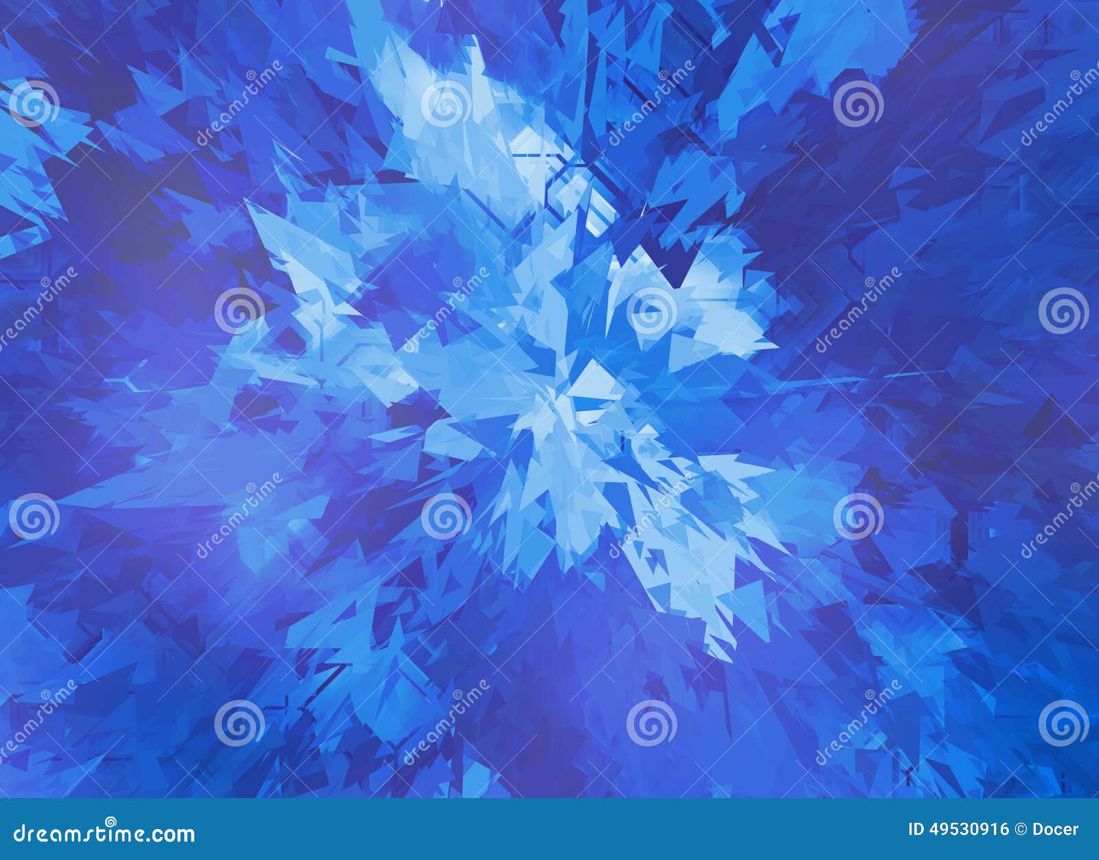 Burst of Blue Broken Particle Crystal Stock Illustration - Illustration ...
