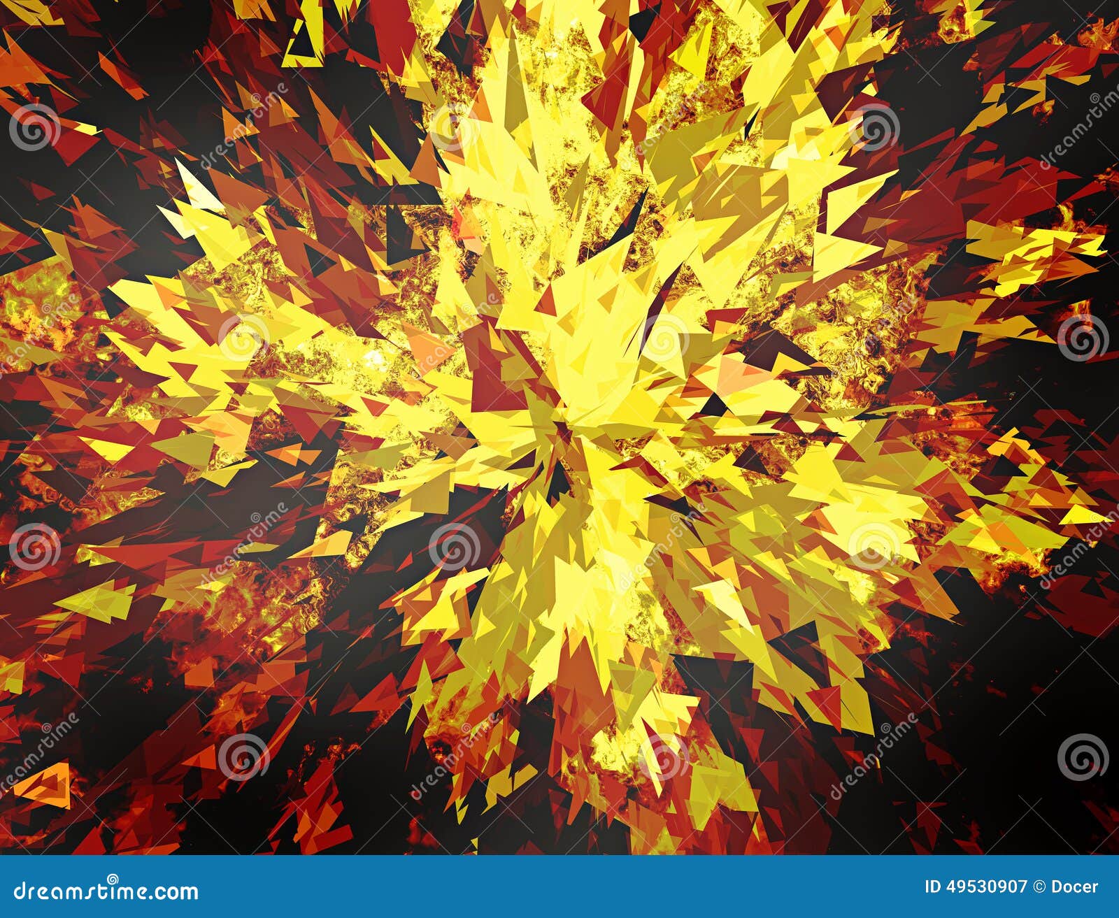Burst of Broken Particle on Black Backgrounds Stock Illustration ...