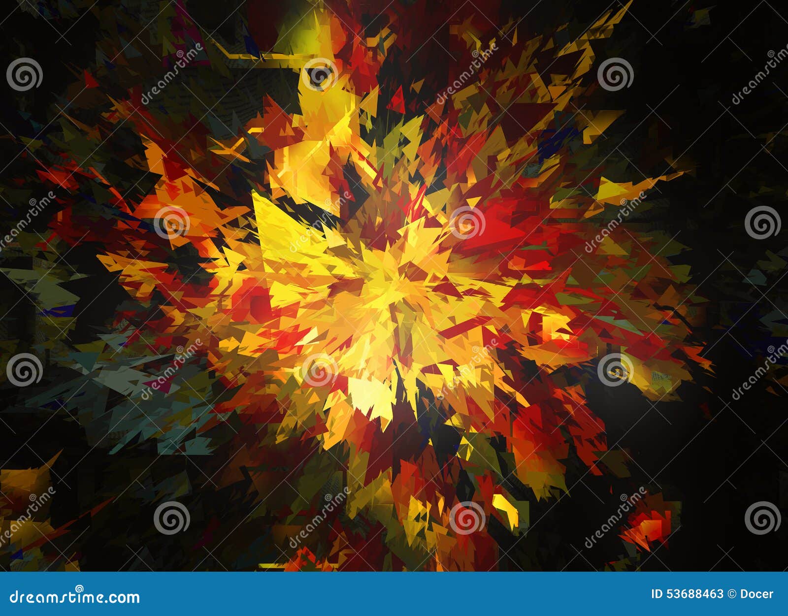Burst of Broken Star on Black Backgrounds Stock Illustration ...