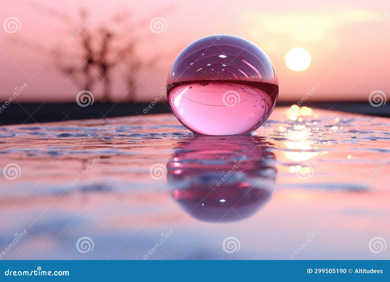 Burst Bubble Gum Bubble on a Shiny Surface with Reflections Stock Photo ...