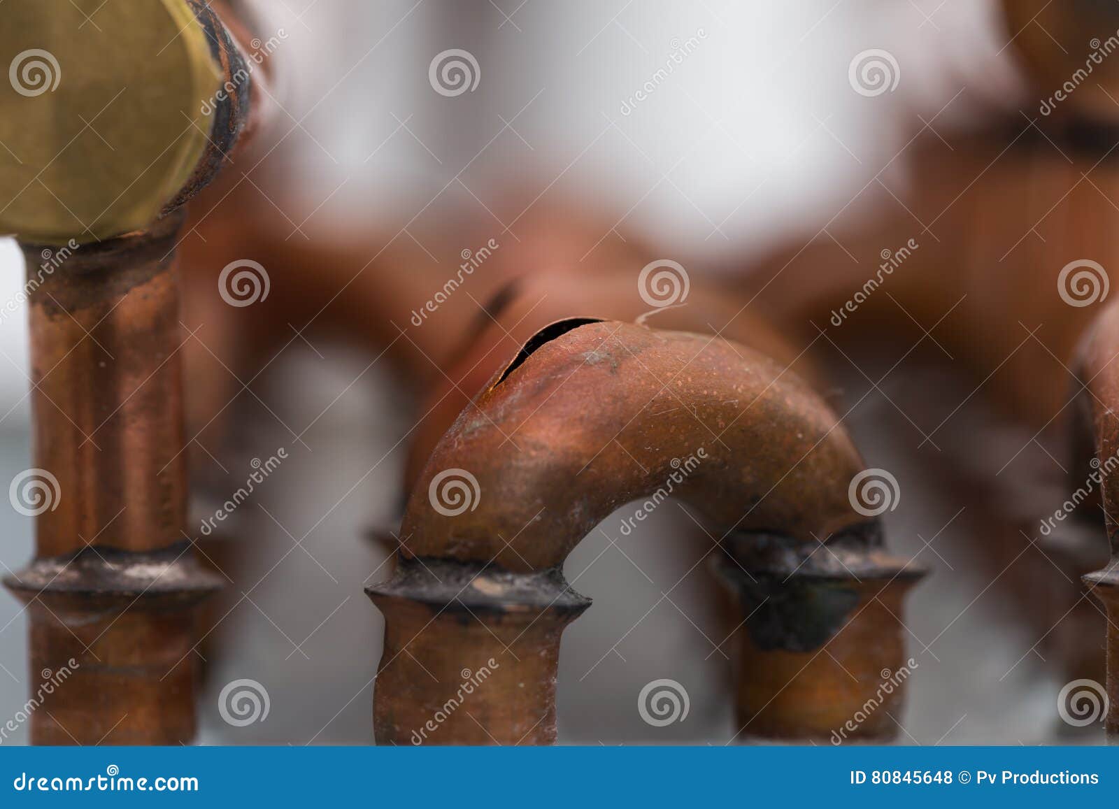 Burst Copper Water Pipe Royalty-Free Stock Photo | CartoonDealer.com ...
