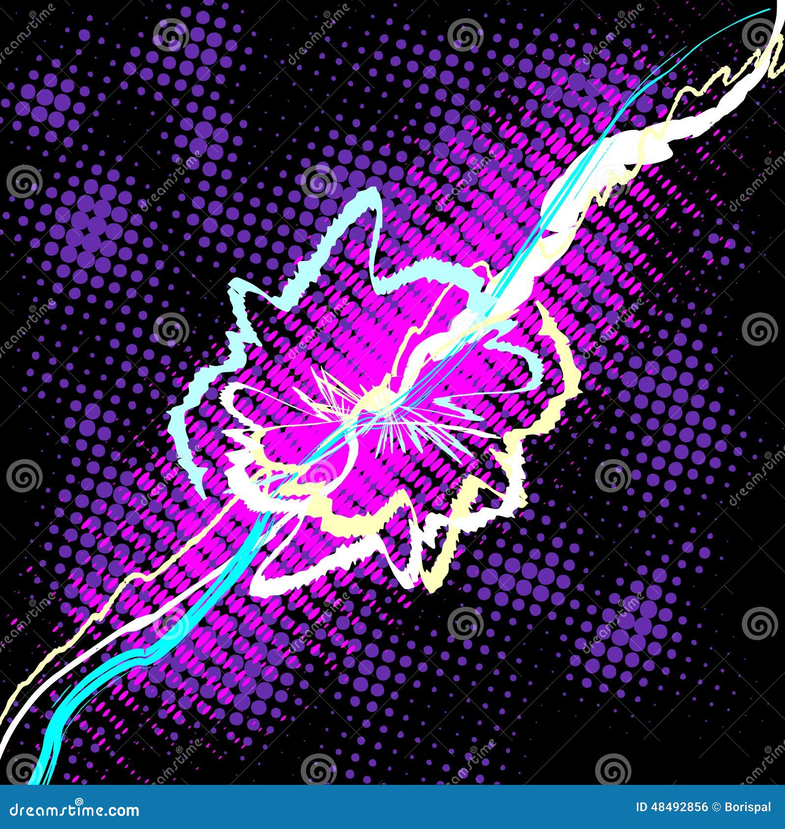 Burst of energy. stock vector. Illustration of explode - 48492856