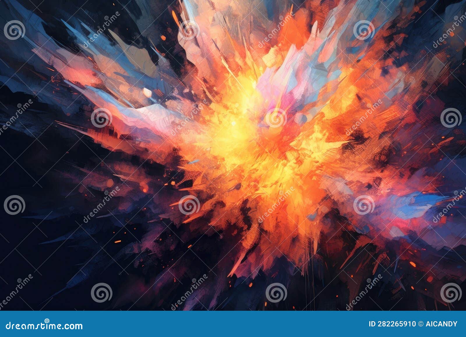 Burst of Energy and Motion, Visualized through a Dynamic Explosion of ...