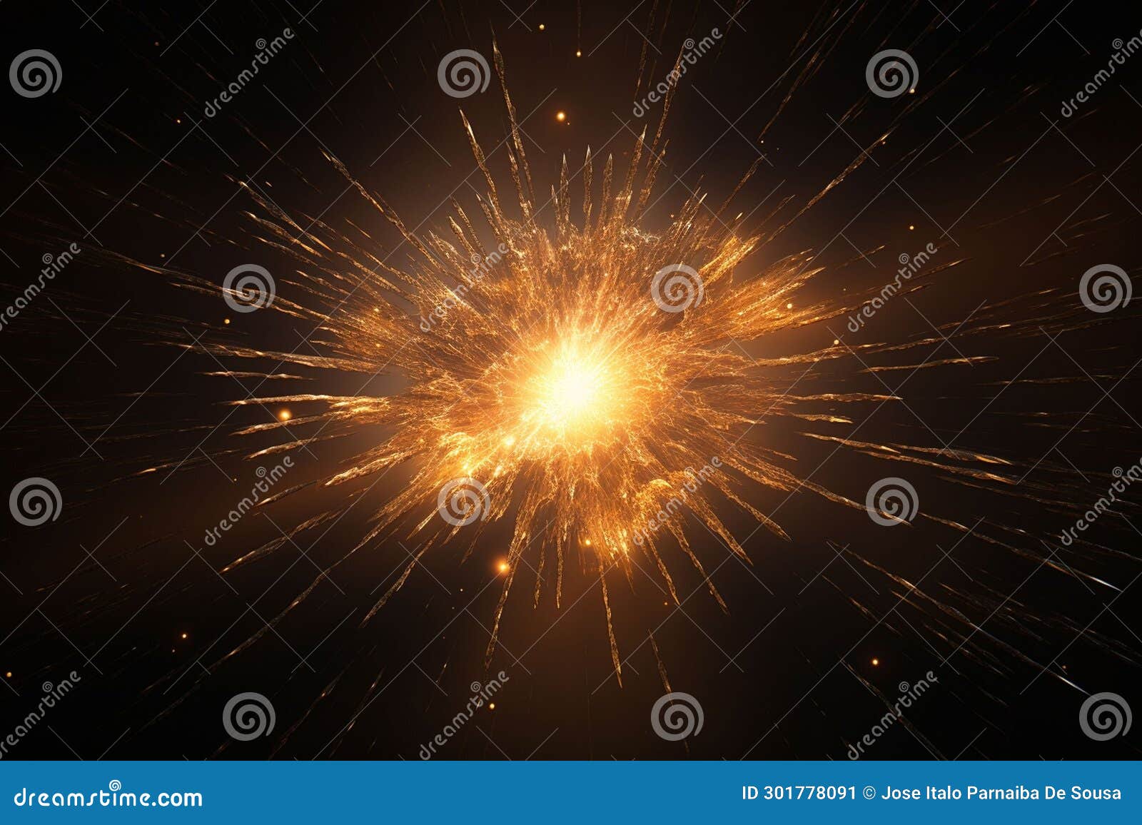 Burst of Fireworks in the Shape of a Star Stock Illustration ...