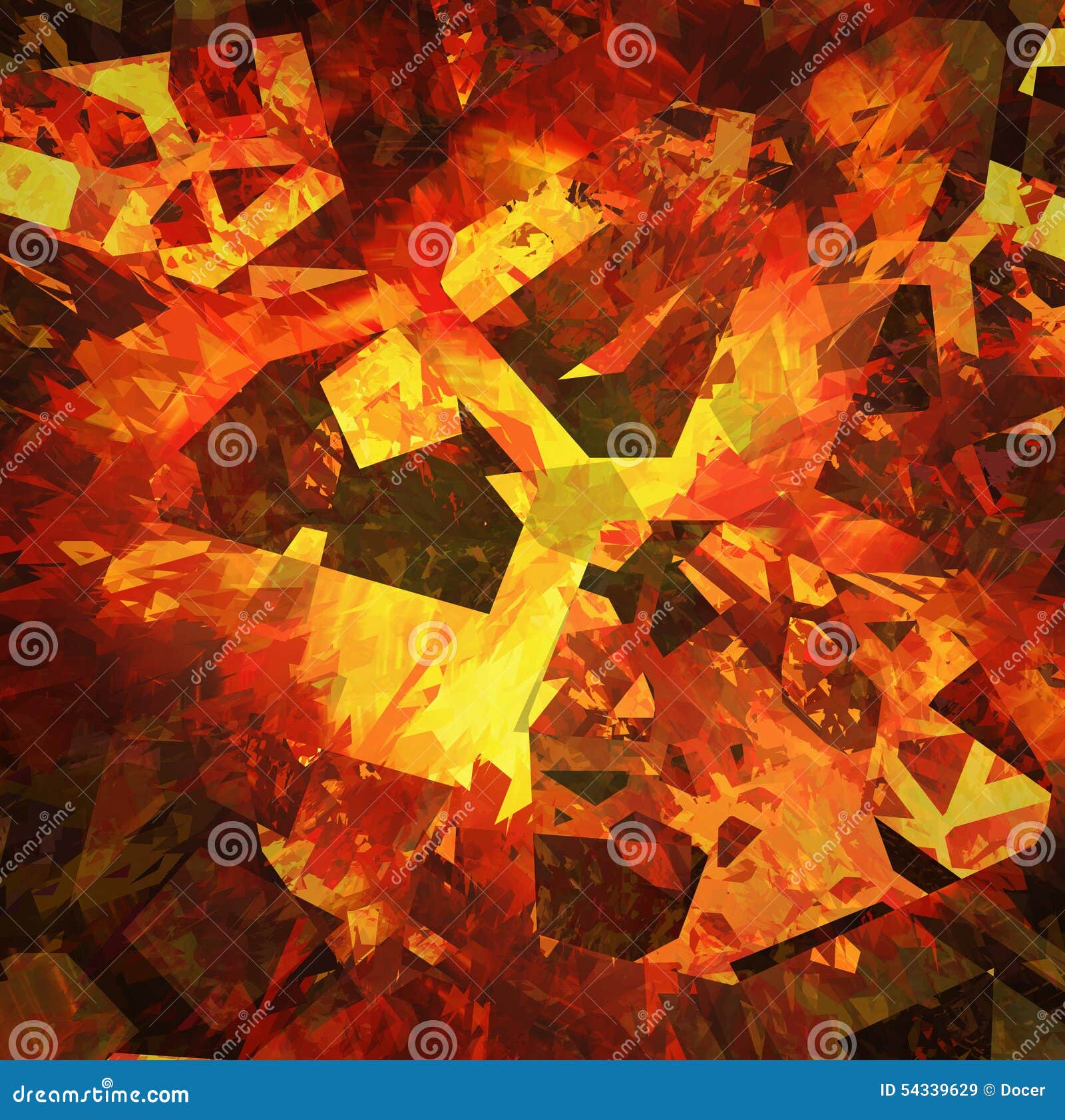 Burst Fragment of Fire Broken Stock Illustration - Illustration of ...