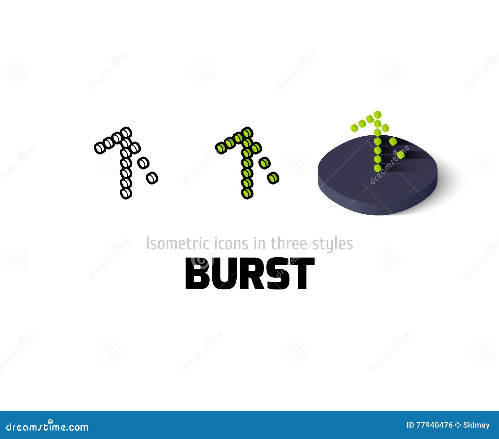 Burst Icon in Different Style Stock Vector - Illustration of button ...