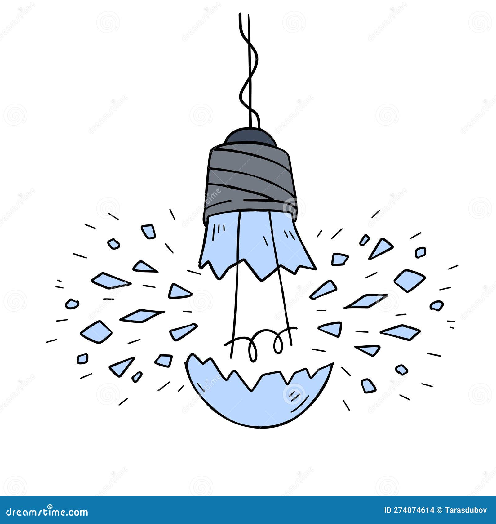 Burst Light Bulb. Crack in Lightbulb Stock Vector - Illustration of ...