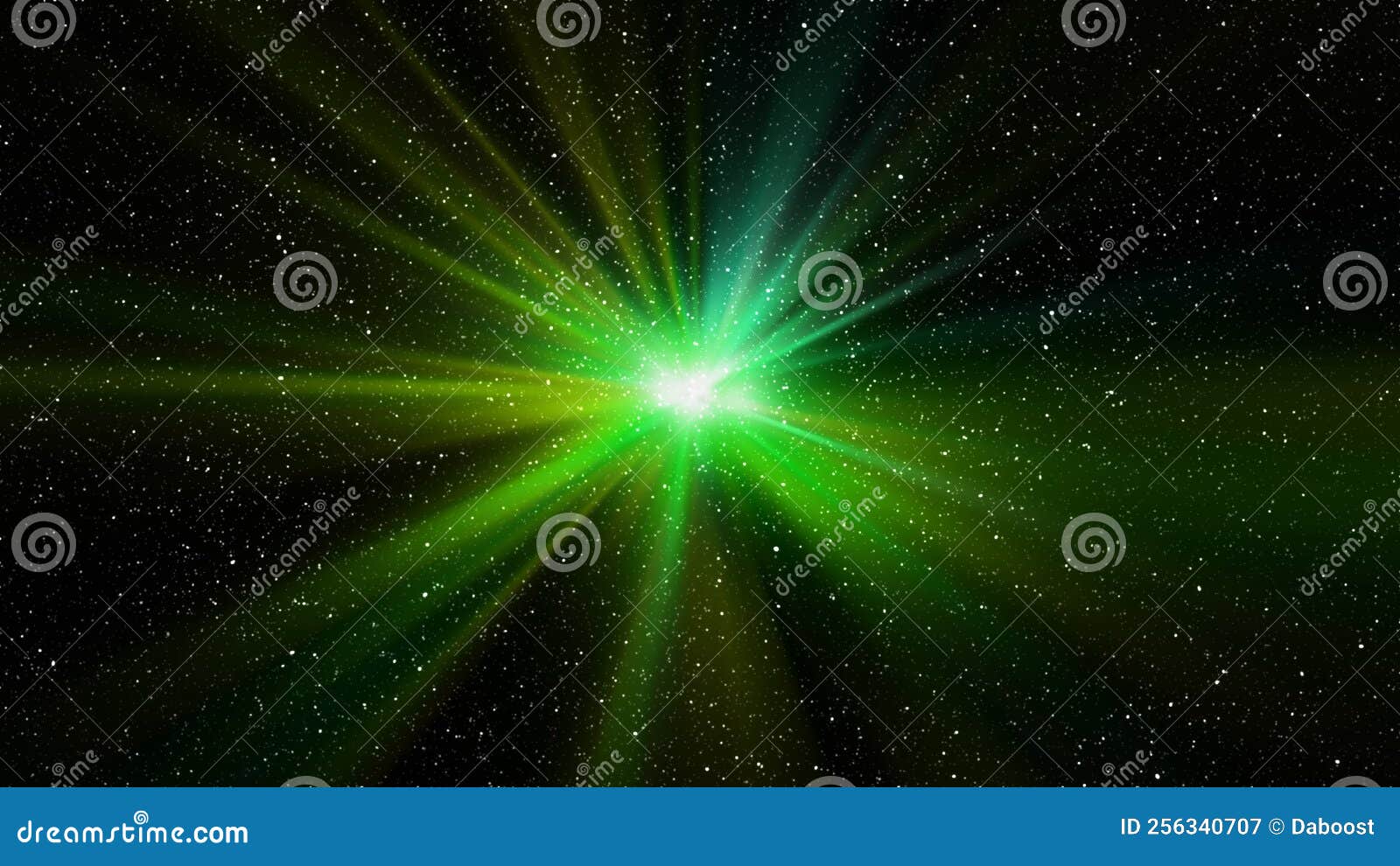 Burst of Light in Space. Night Black Starry Sky Horizontal Background ...