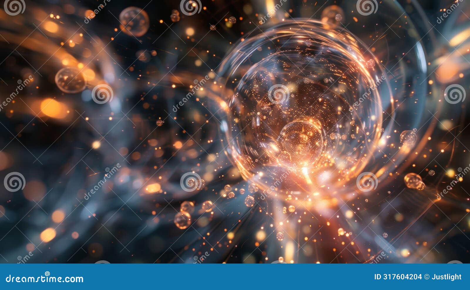 A Burst of Particles Exploding Outwards Captured in the Confines of a ...
