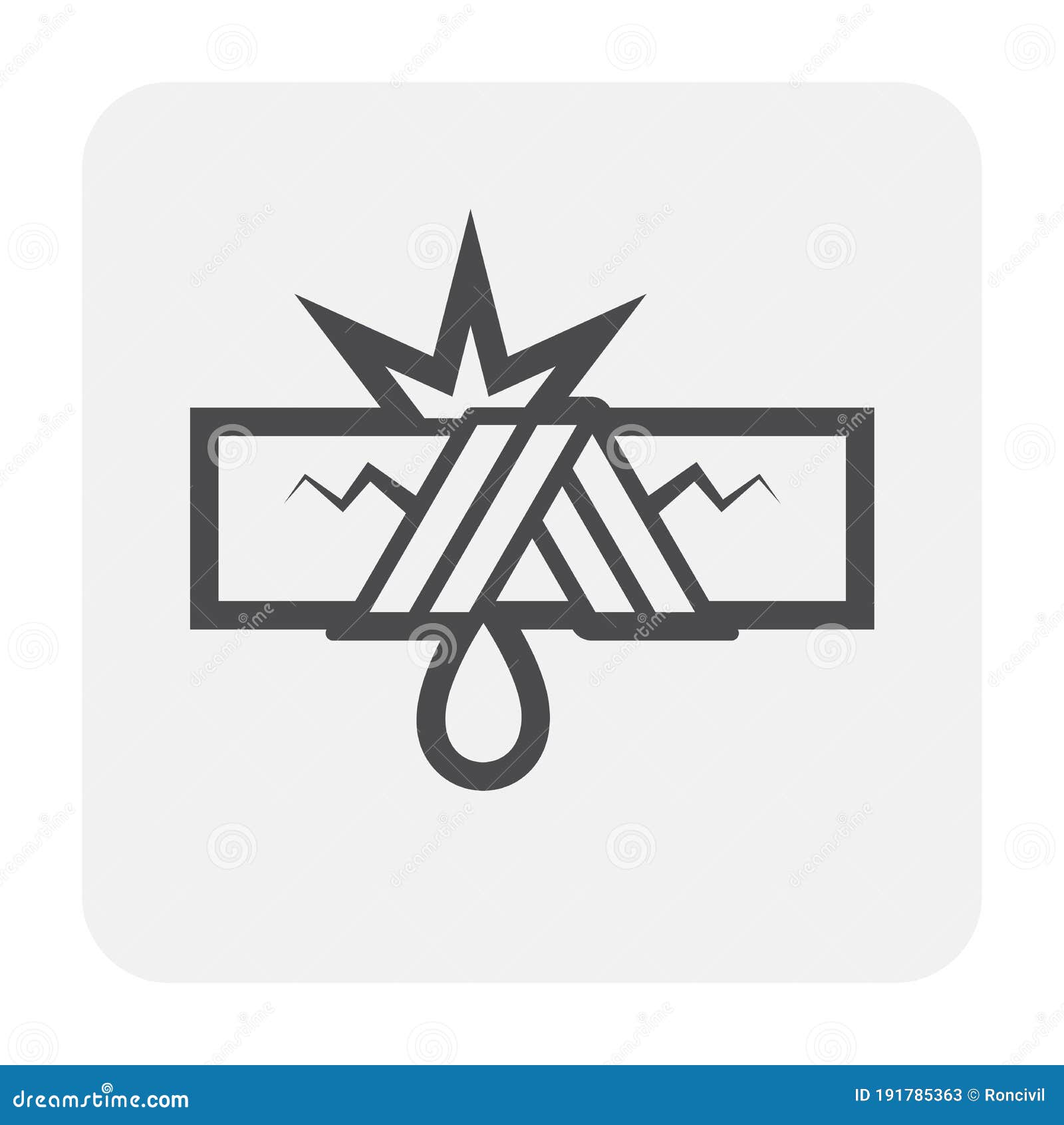 Burst pipe icon stock vector. Illustration of home, construction ...