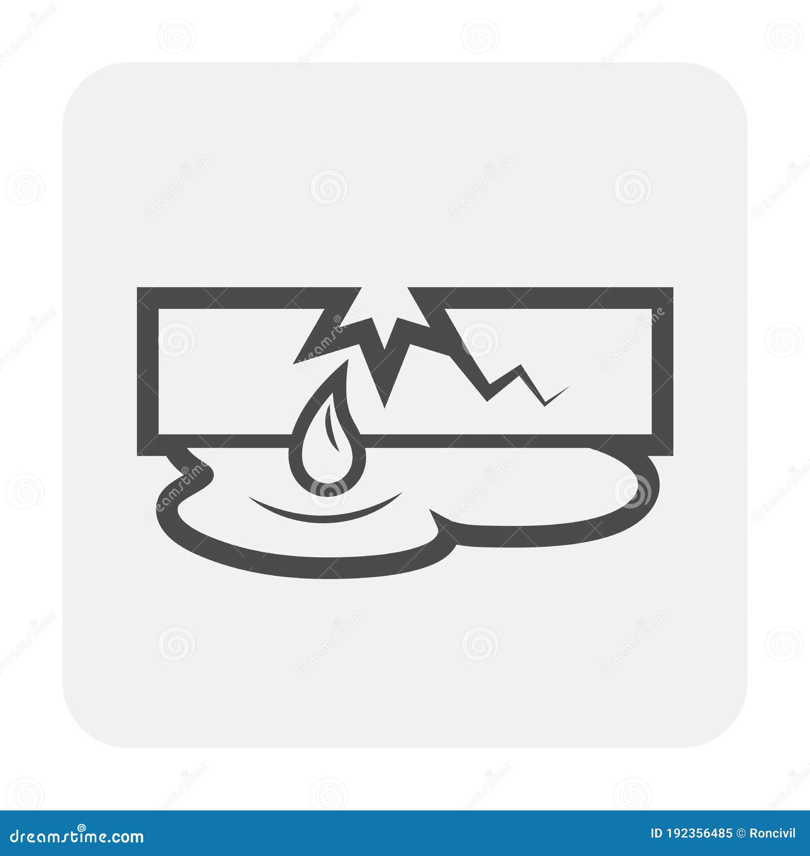 Burst pipe icon stock vector. Illustration of icon, metal - 192356485
