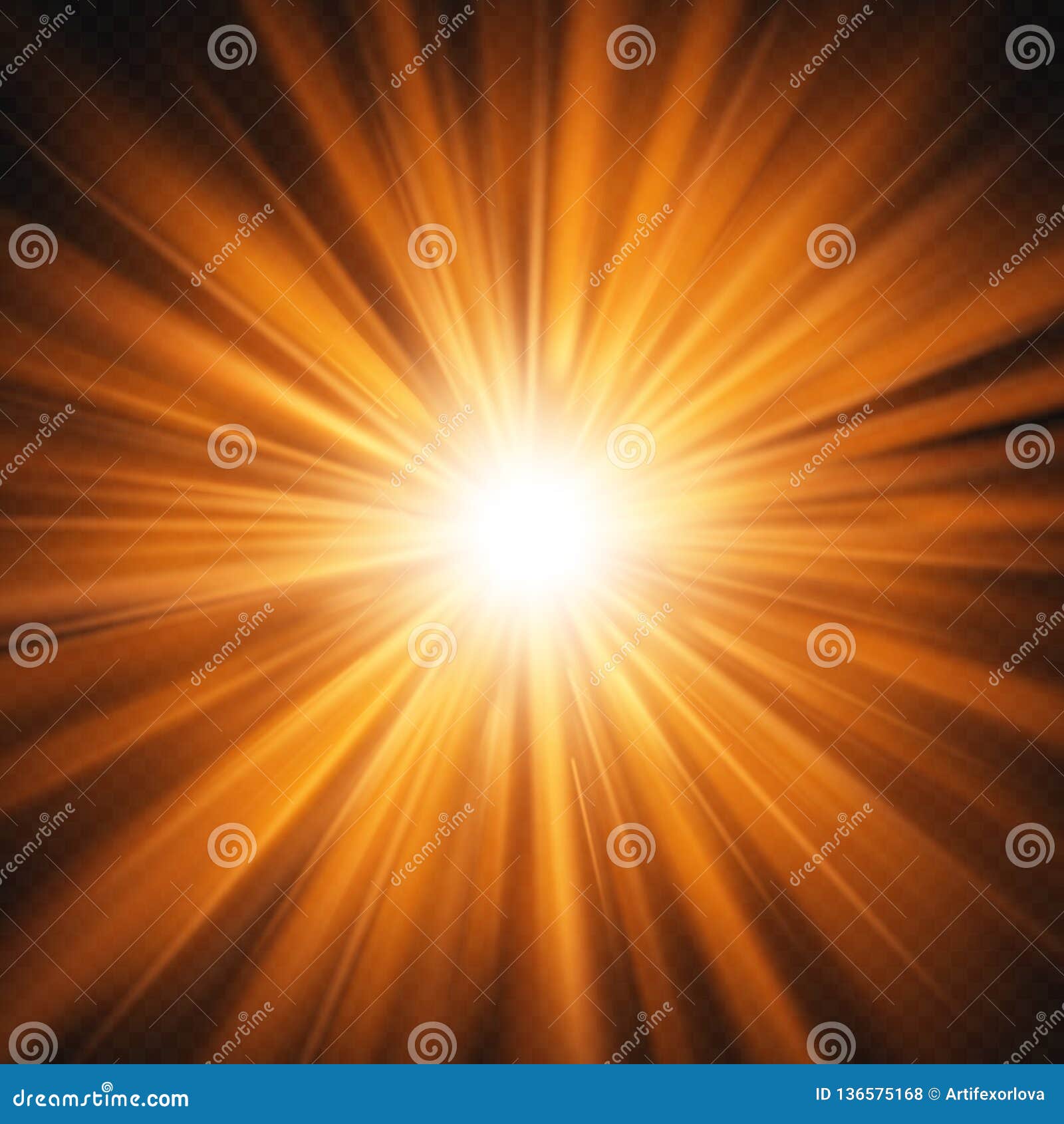 Burst of Red Orange Glowing Light Effect Isolated on Transparent ...