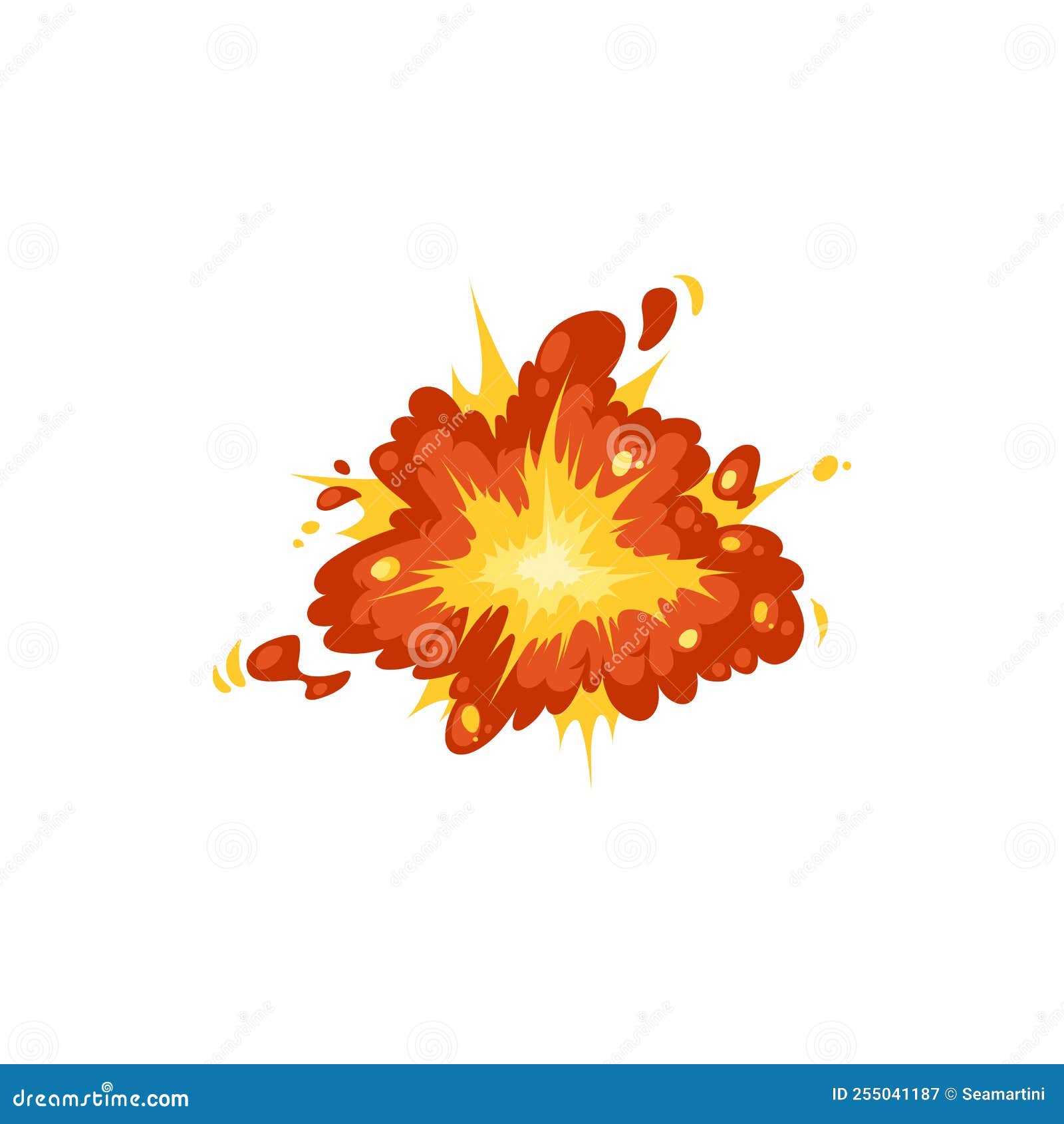 Burst Sign Bomb Explosion Isolated Fiery Boom Bang Stock Vector ...