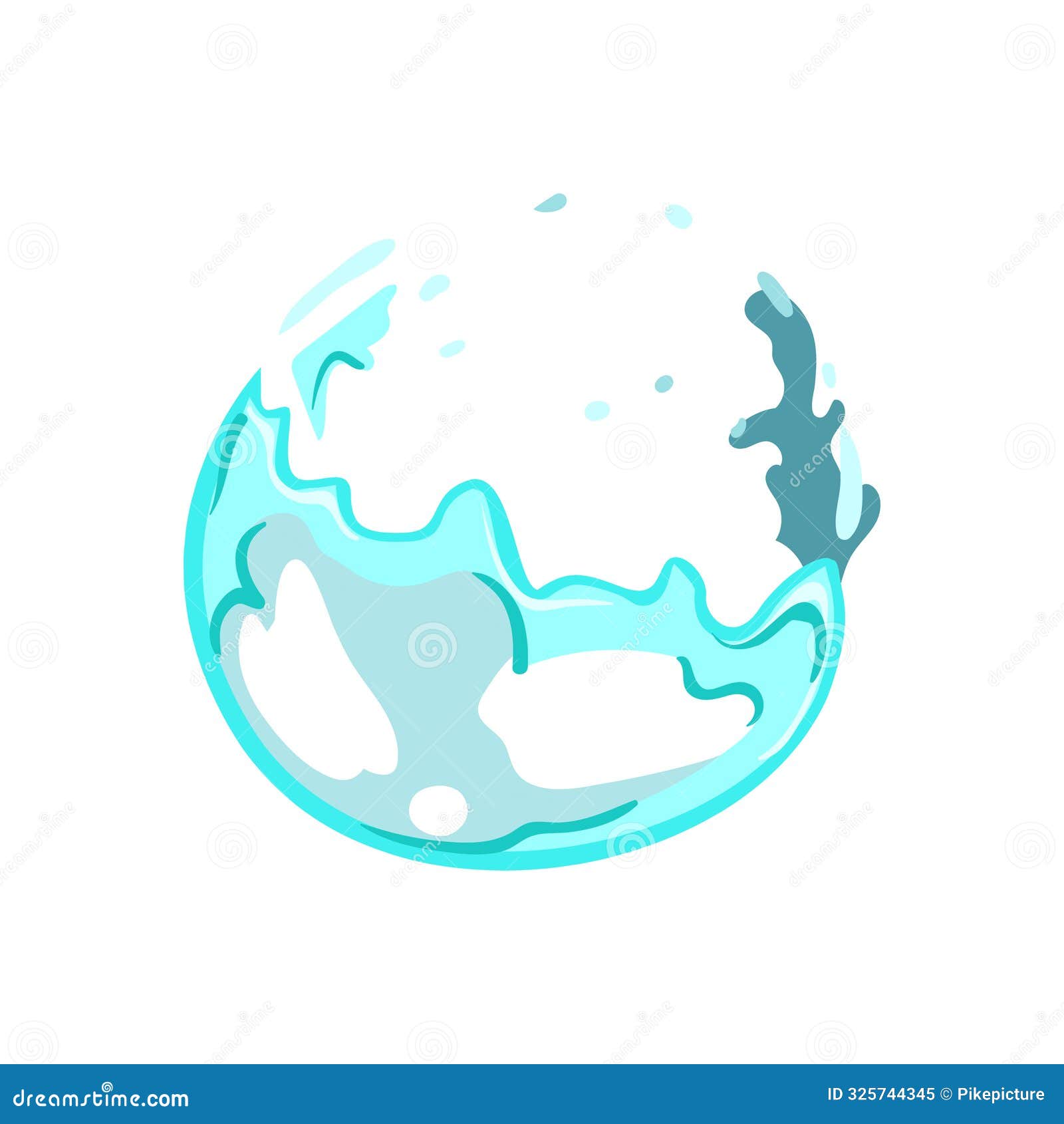 Burst Soap Bubble Explosion Cartoon Vector Illustration Stock ...