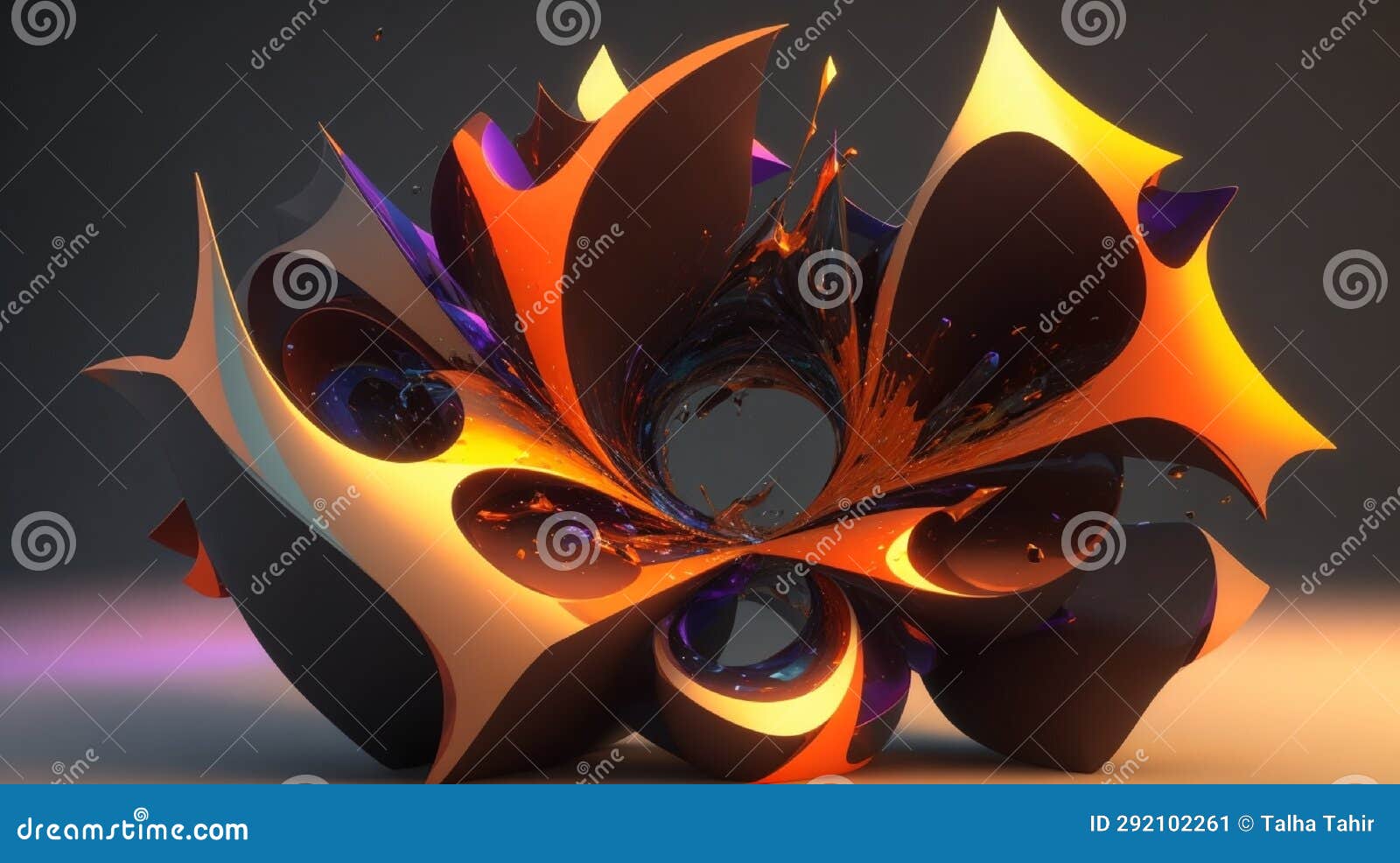 Bursting abstract 3D shape stock image. Image of outward - 292102261