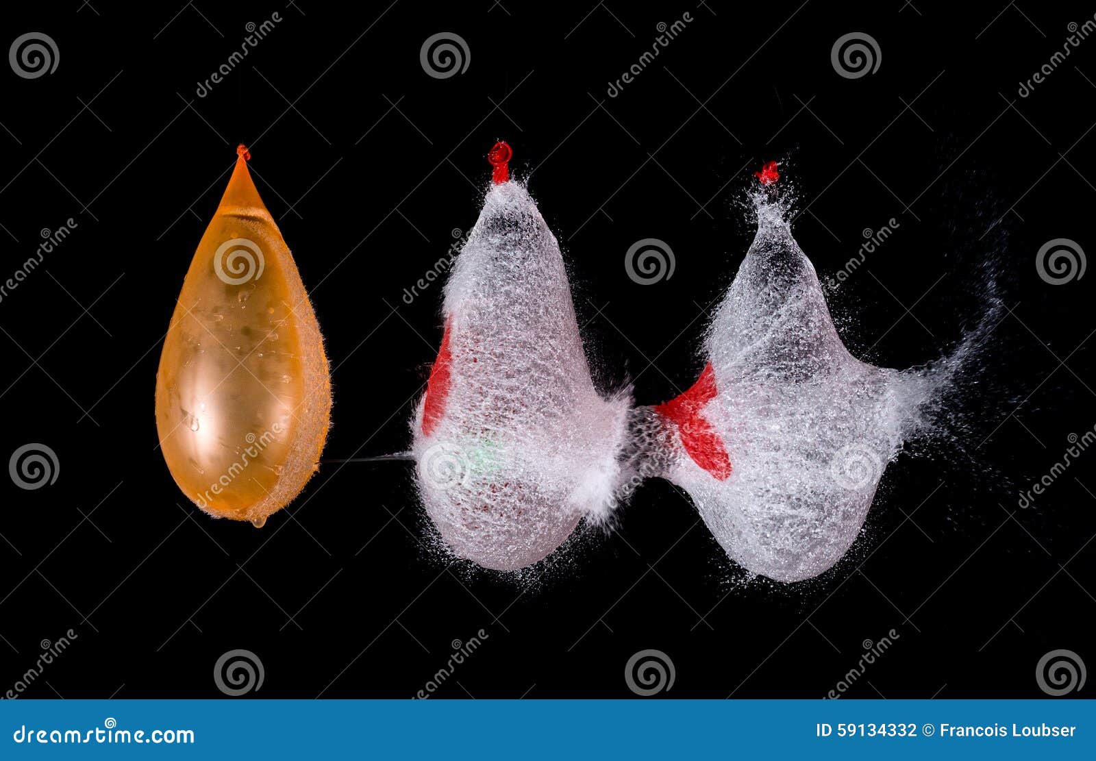 Bursting balloon stock photo. Image of motion, splash - 59134332