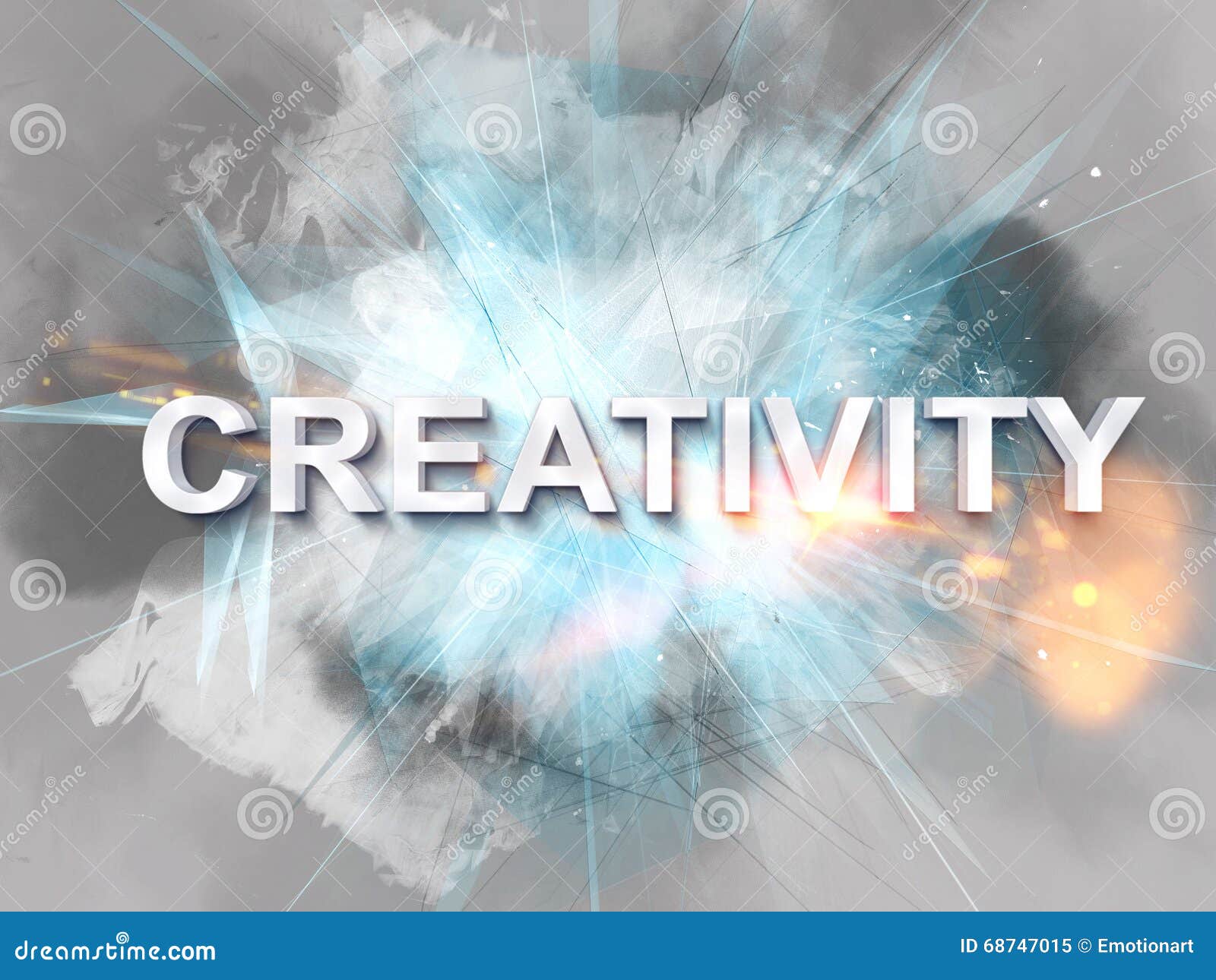 Bursting with Creativity Text Concept Stock Illustration - Illustration ...