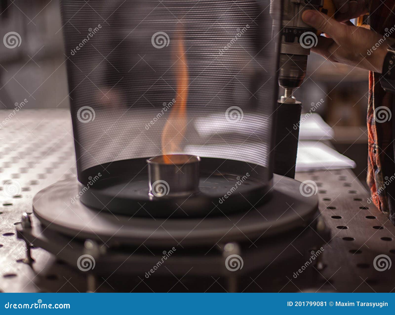 Bursting Fire from a Gas Burner from a Gas Cylinder Stock Image - Image ...