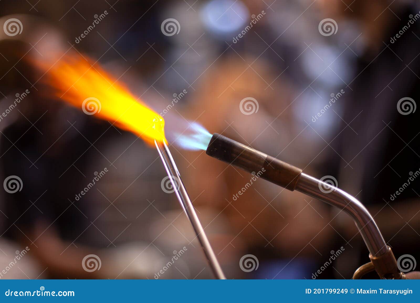 Bursting Fire from a Gas Burner from a Gas Cylinder Stock Image - Image ...
